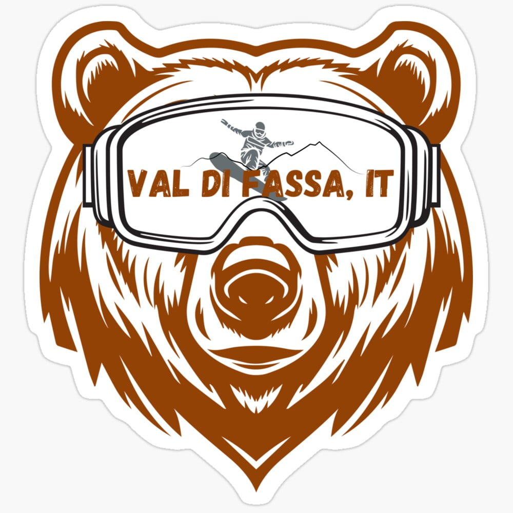 Val Di Fassa Italy Ski Dolomites Sticker Phone Decal Water Bottle ...