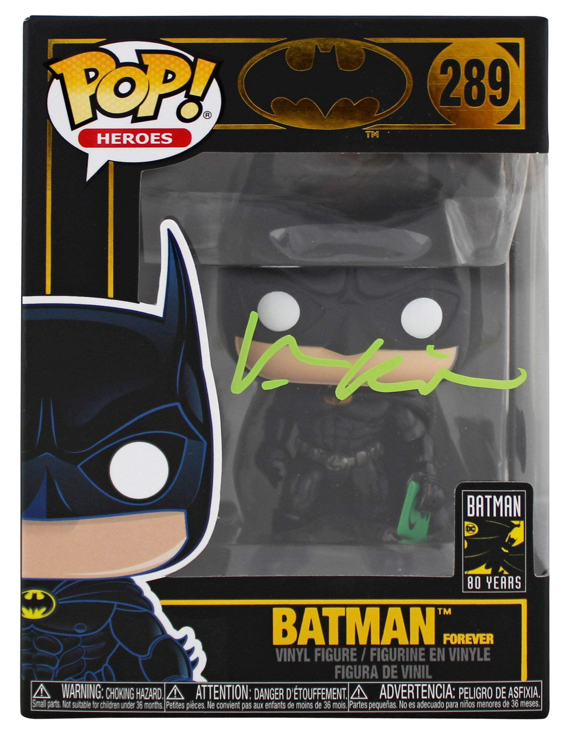 Val Kilmer Batman Forever Signed #289 Batman 80 Years Funko Pop Vinyl ...
