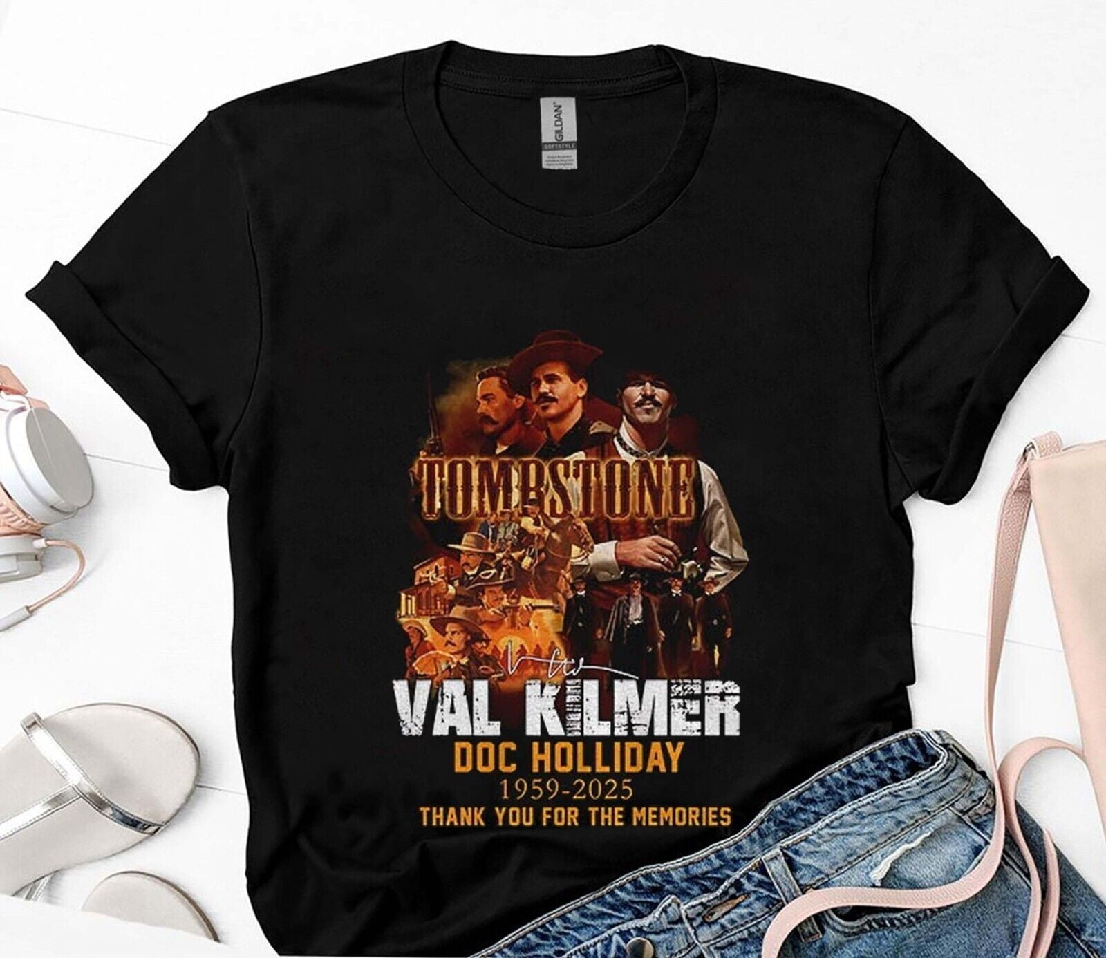 Val Kilmer Doc Holliday 1959 2025 Thank You for the Memories T-Shirt or ...