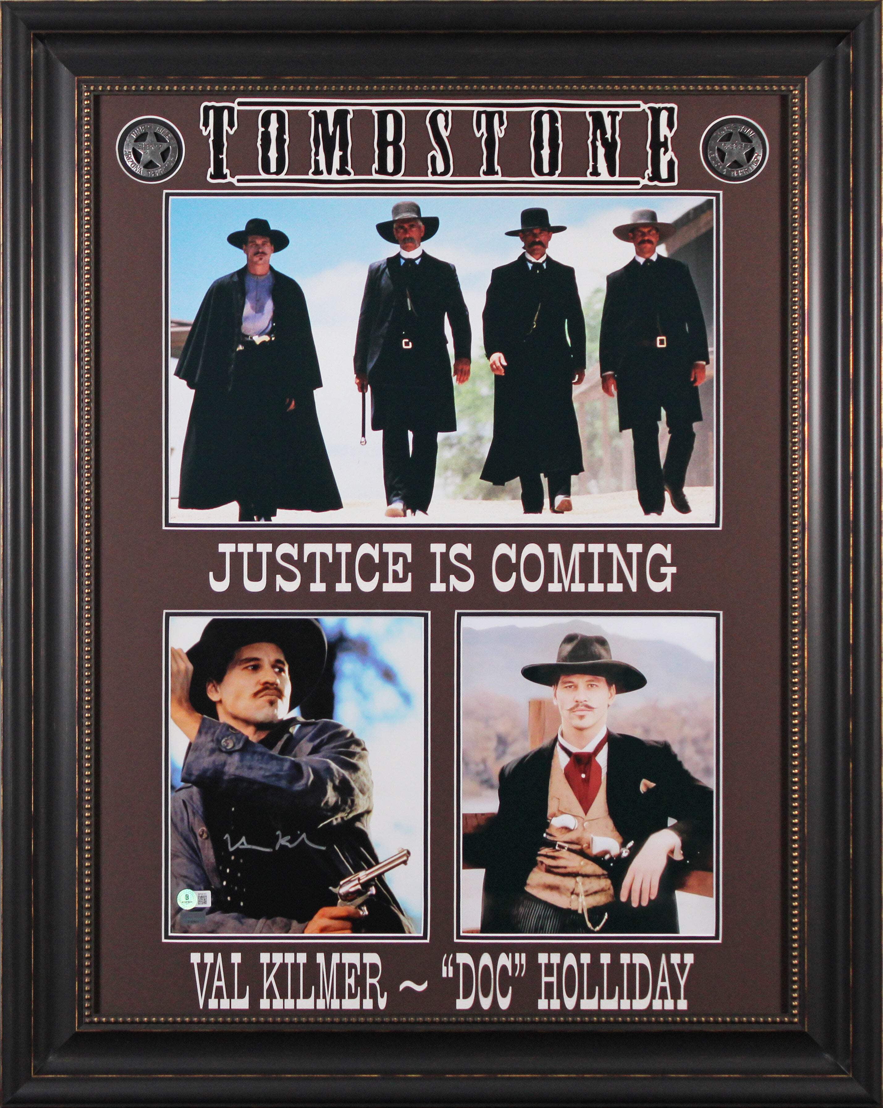 Val Kilmer Tombstone Authentic Signed 8x10 Framed Vertical Photo ...