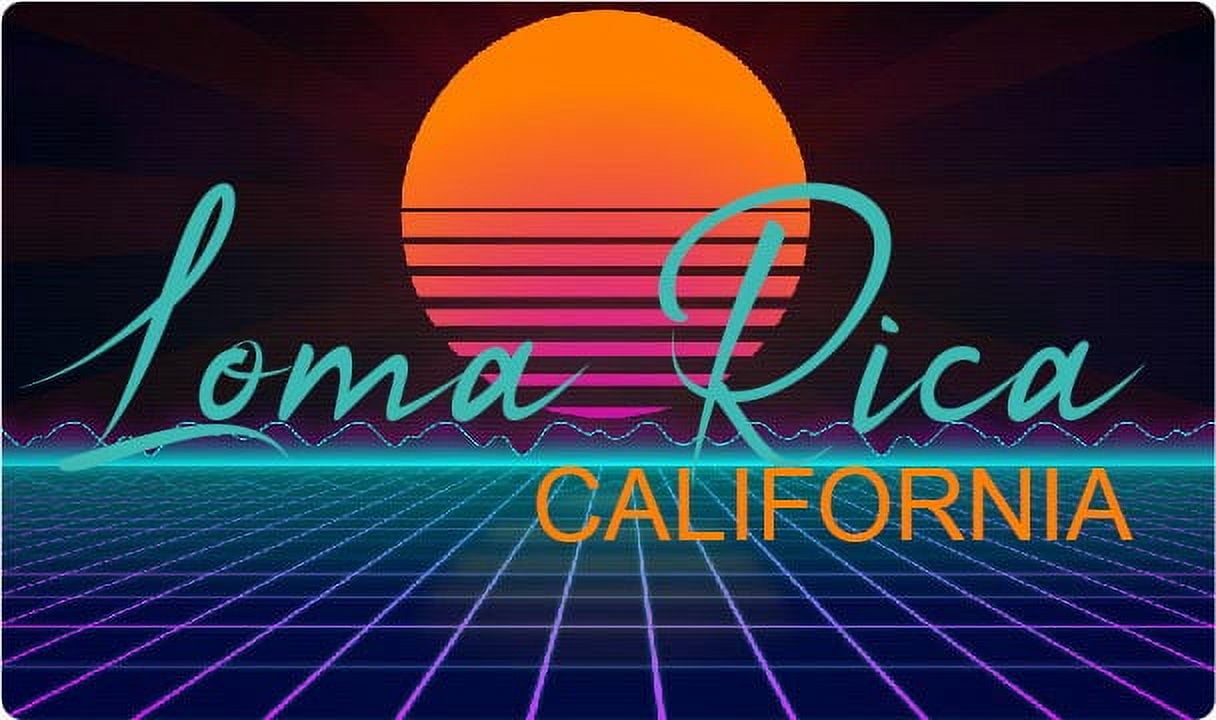 Val Verde California 4 X 2.25-Inch Vinyl Decal Stiker Retro Neon Design ...