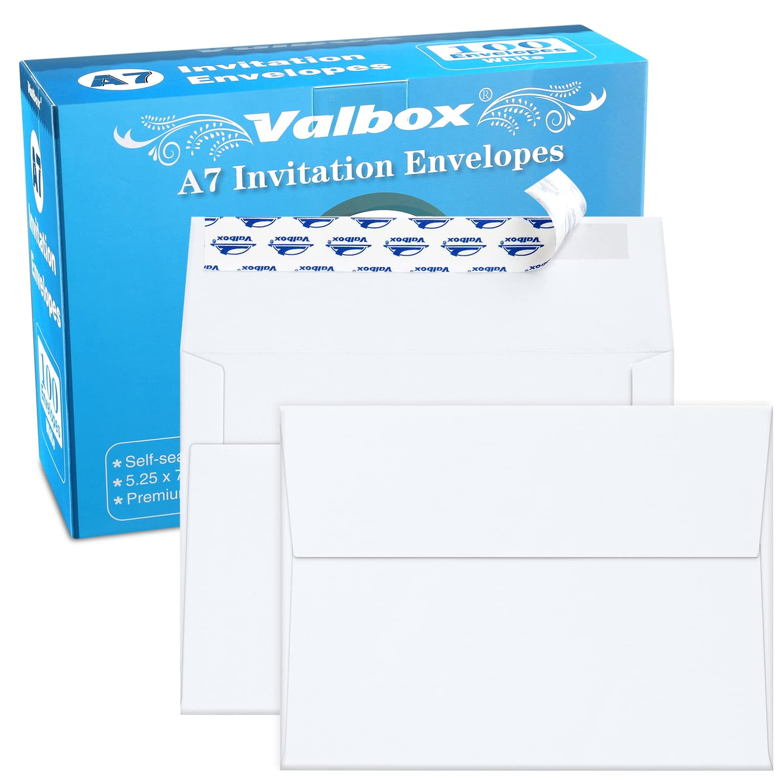 ValBox 5x7 Envelopes for Invitation 100 Qty A7 Envelopes Self Seal ...