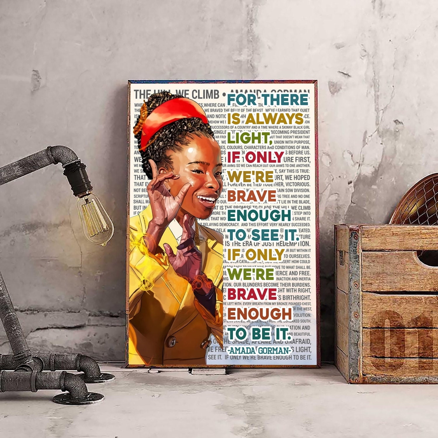 ValCoPo Amanda Gorman Poster, There Is Always Light, Inauguration Poem ...