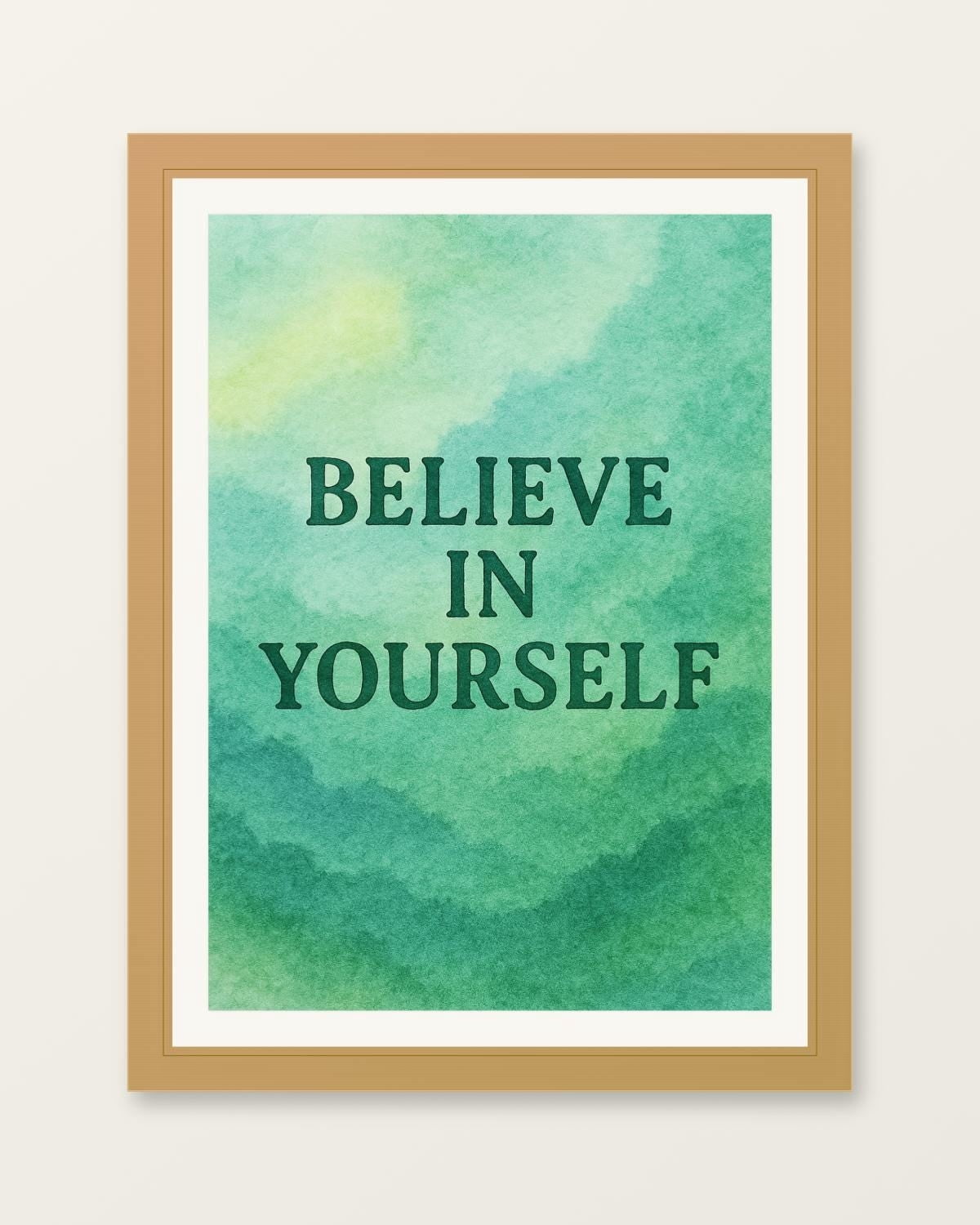 ValCoPo Believe in Yourself Wall Art Poster - Motivational Wall Art ...