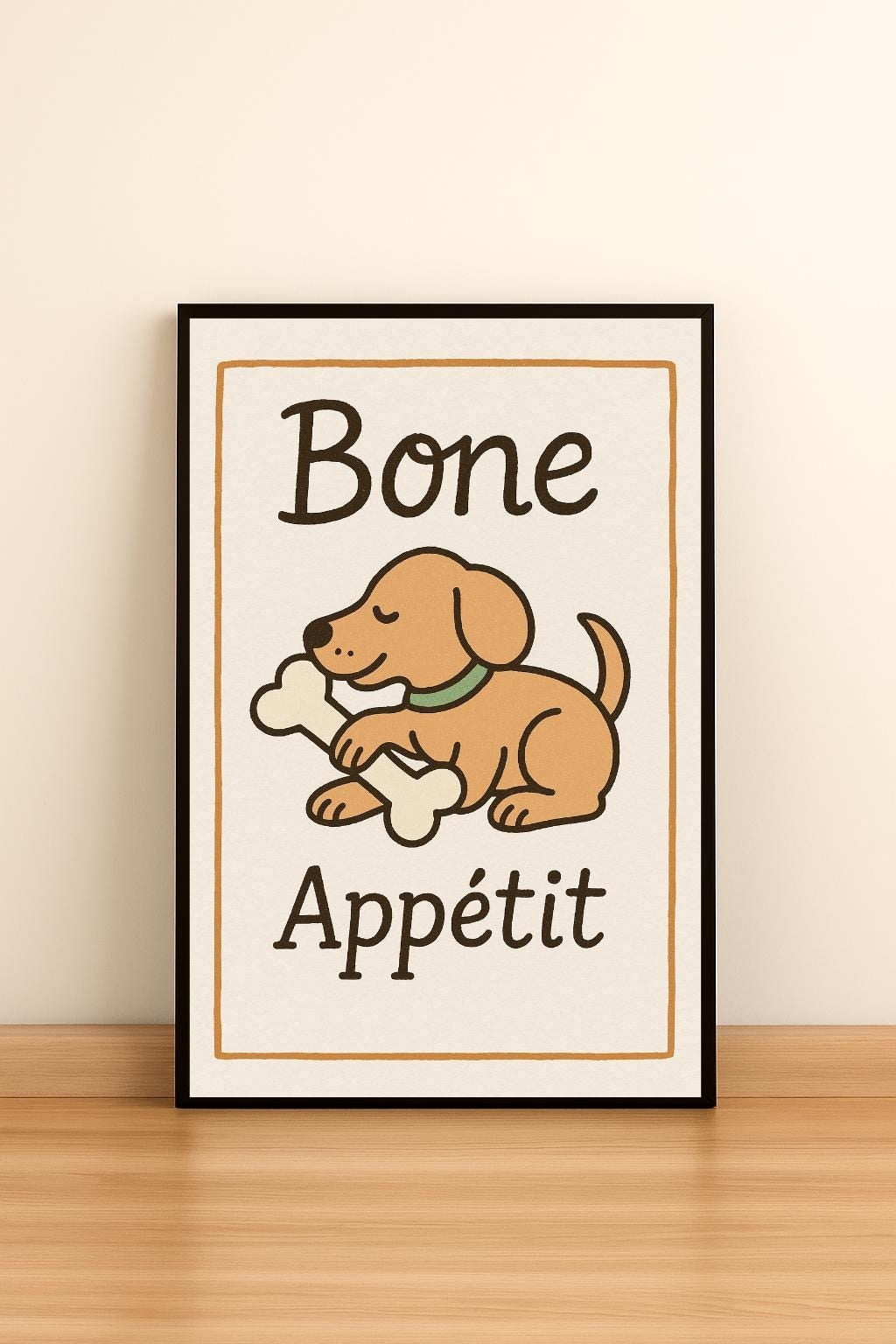 ValCoPo Bone Appetit Pun Poster: Funny Modern Wall Art - Walmart.com