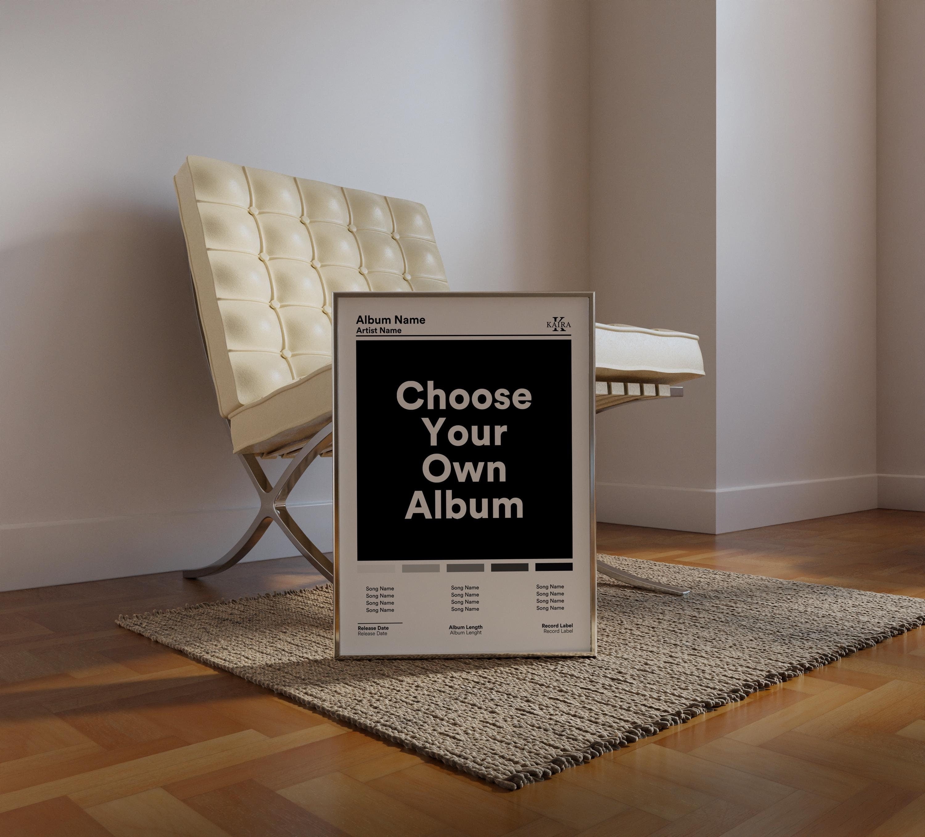 ValCoPo Choose Your Own Album Poster | Personalized White Album Poster ...