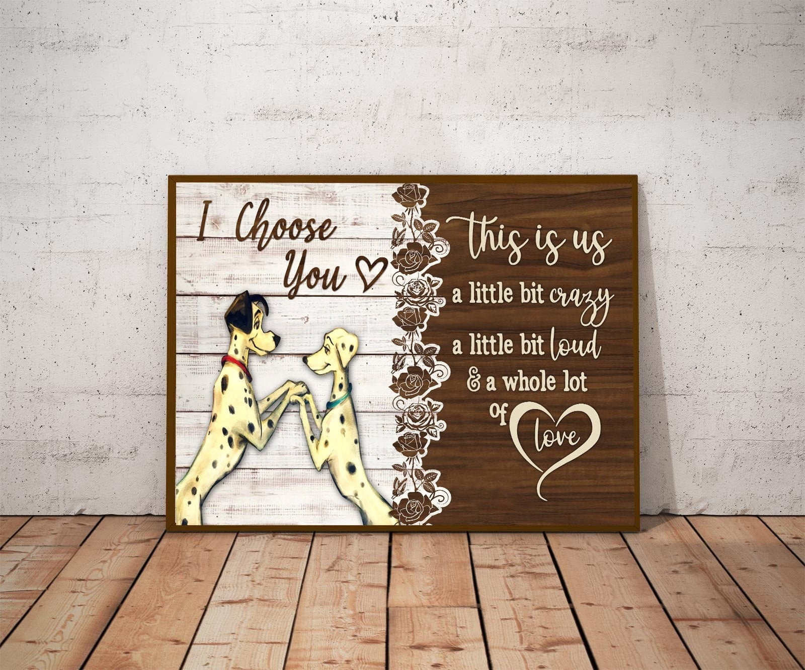ValCoPo Couple Dog Vintage Poster, Love Dog Poster, Husband And Wife ...