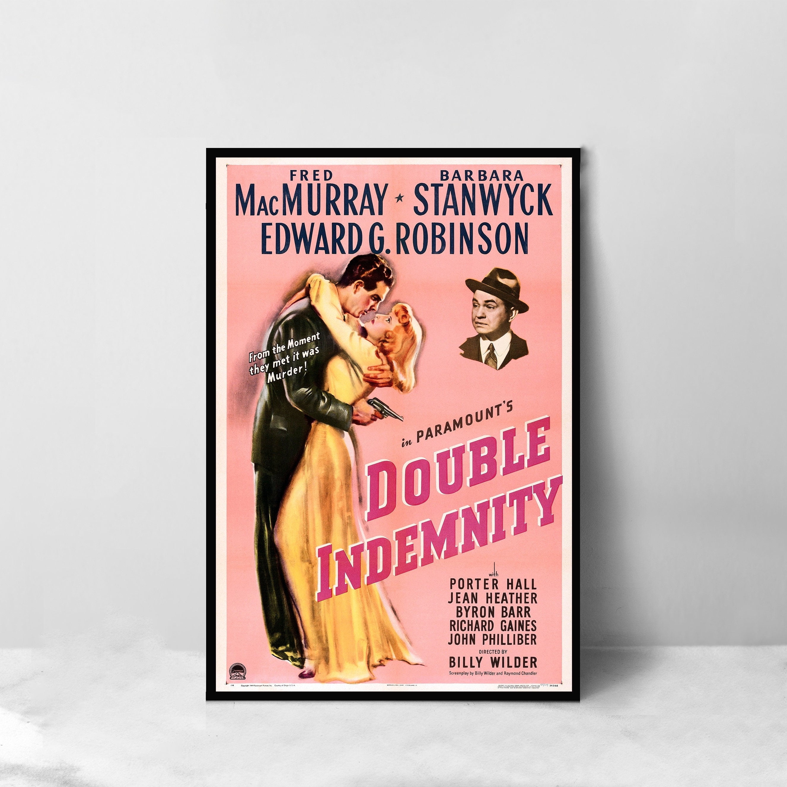 ValCoPo Double Indemnity Movie Poster - Room Decoration - Art Poster ...