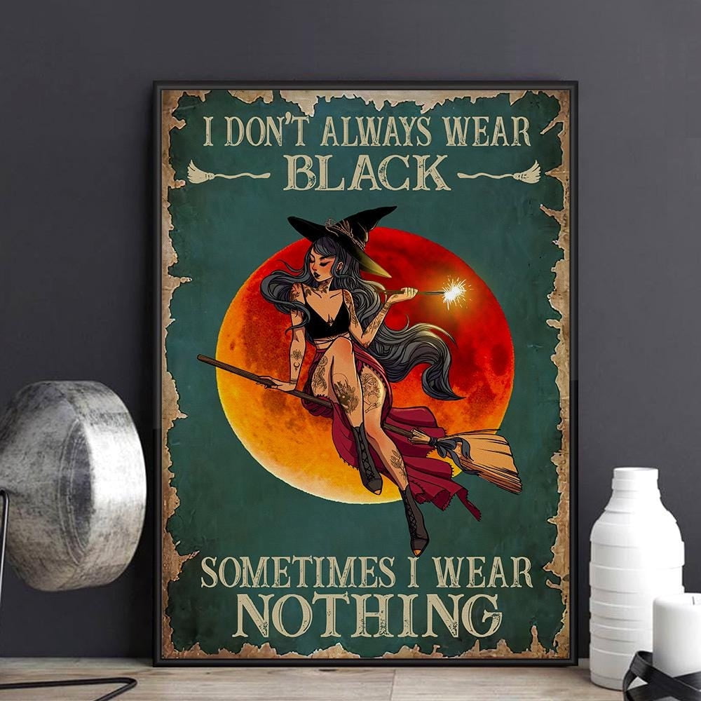 ValCoPo Funny Witch Quote Poster, Pagan Hobby Poster, Halloween Decor ...