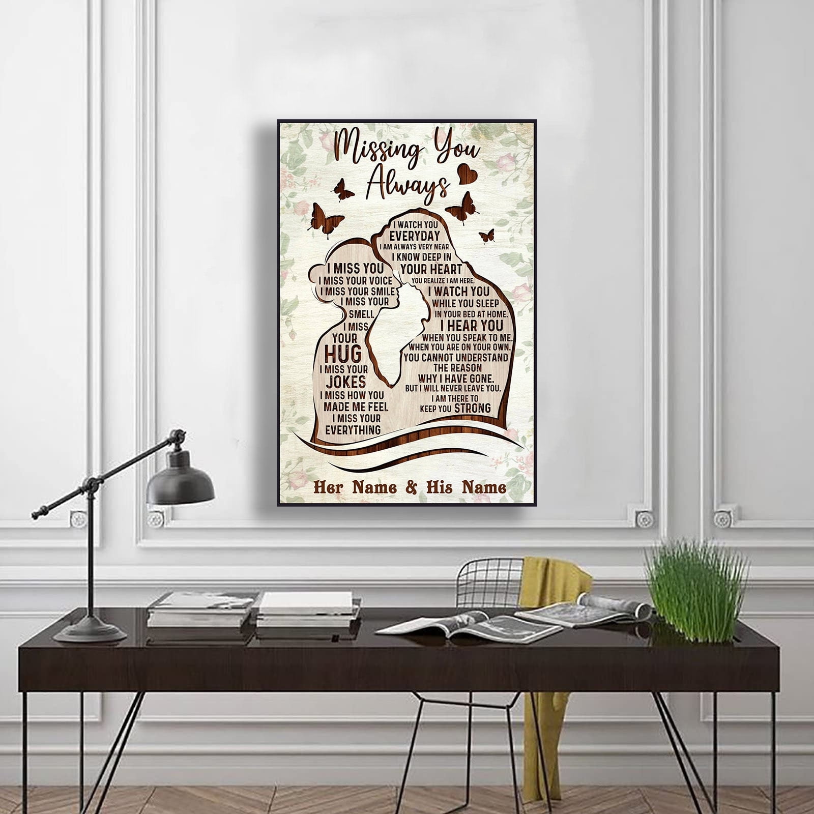 ValCoPo Personalized Missing You Always I Watch You Every Day Poster ...