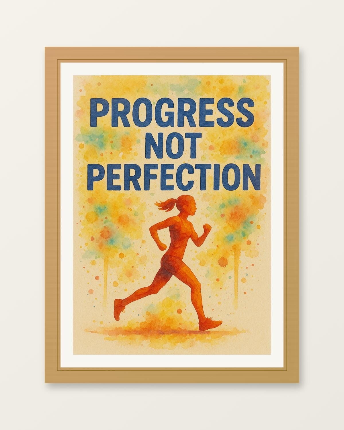 ValCoPo Progress Not Perfection Poster - Motivational Print, Fashion ...
