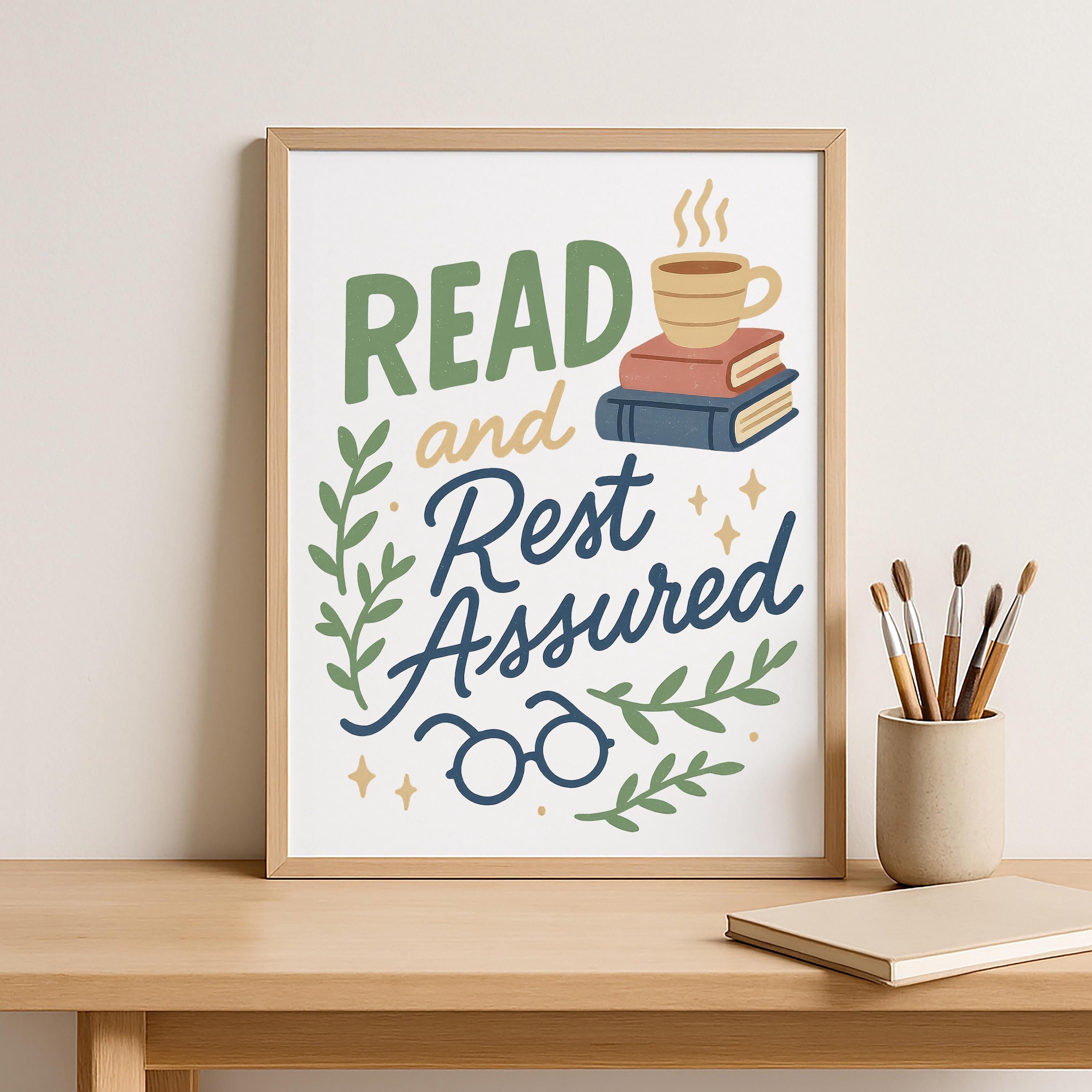 ValCoPo Read and Rest Assured Print – Cozy Book Lover Reading Nook ...