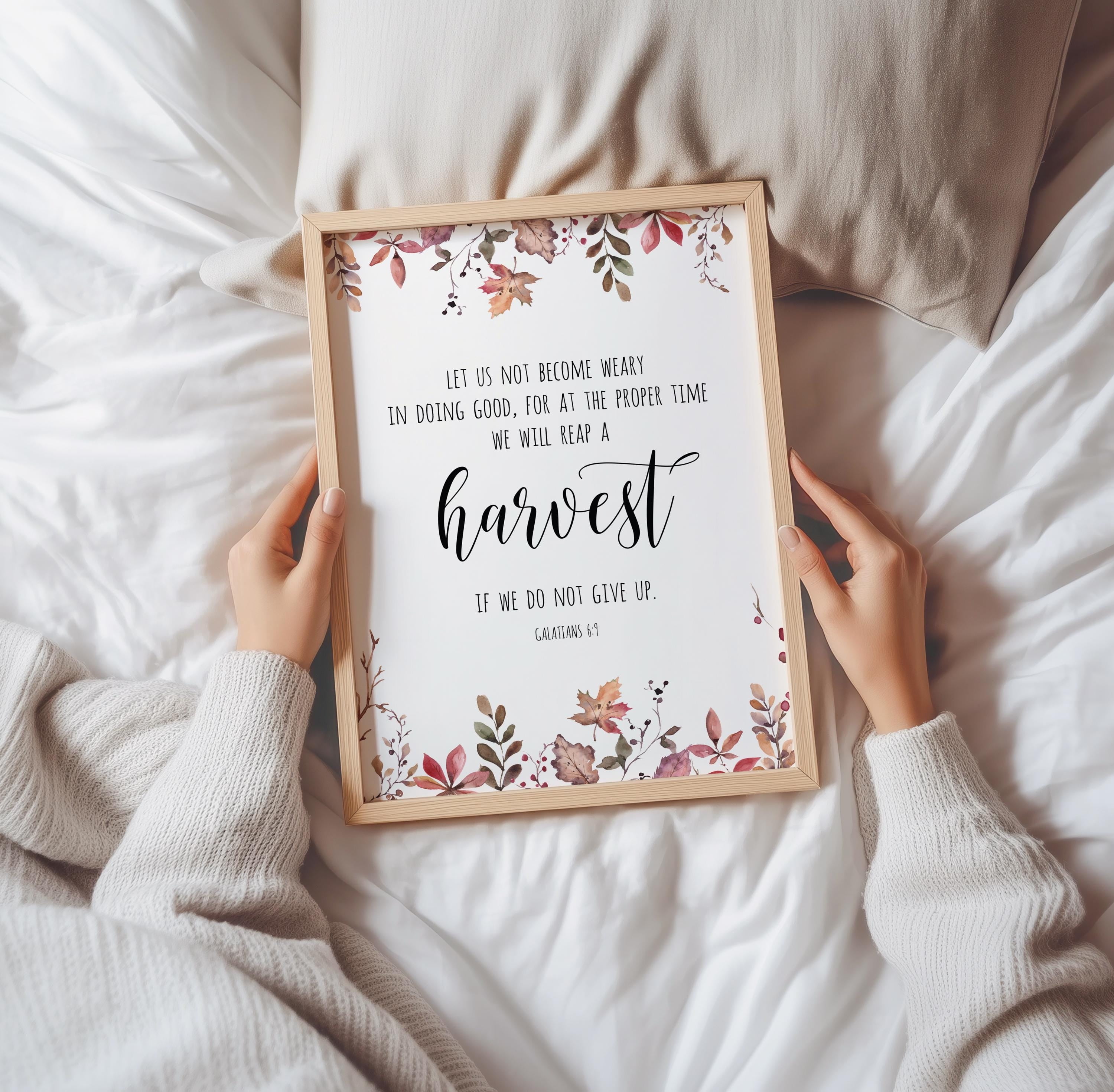 ValCoPo Reap a Harvest Bible Verse Print, Autumn Scripture ...