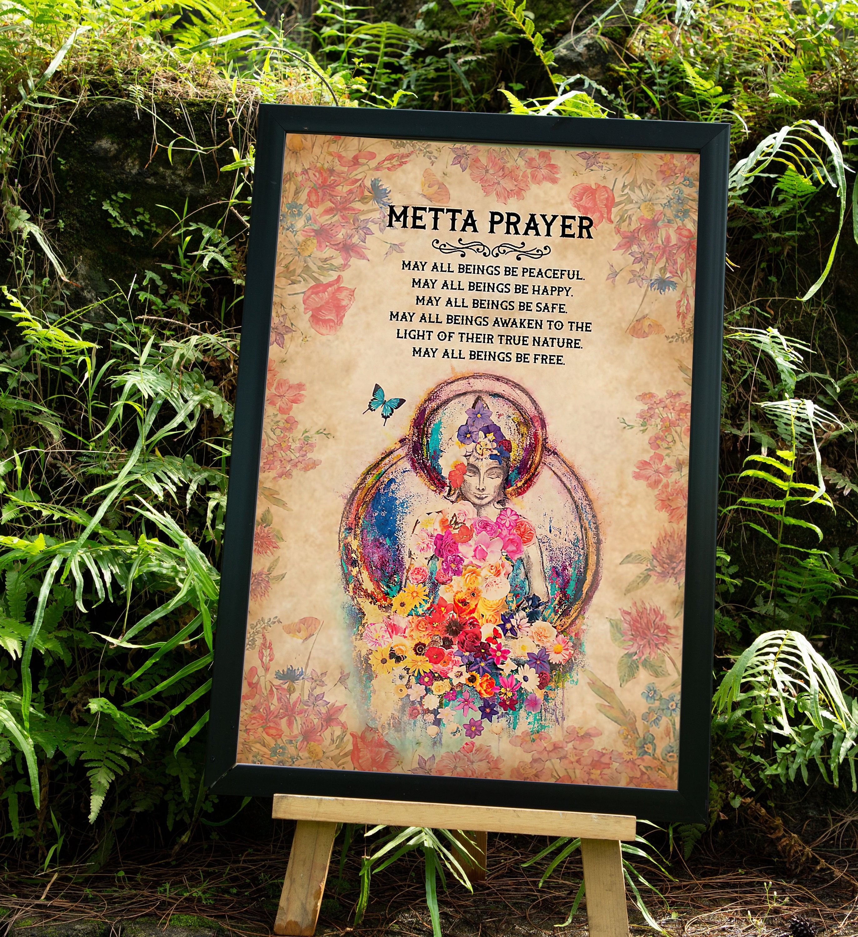 ValCoPo The Metta Bhavana Prayer Poster, Yoga Knowledge, Gift For Yoga ...