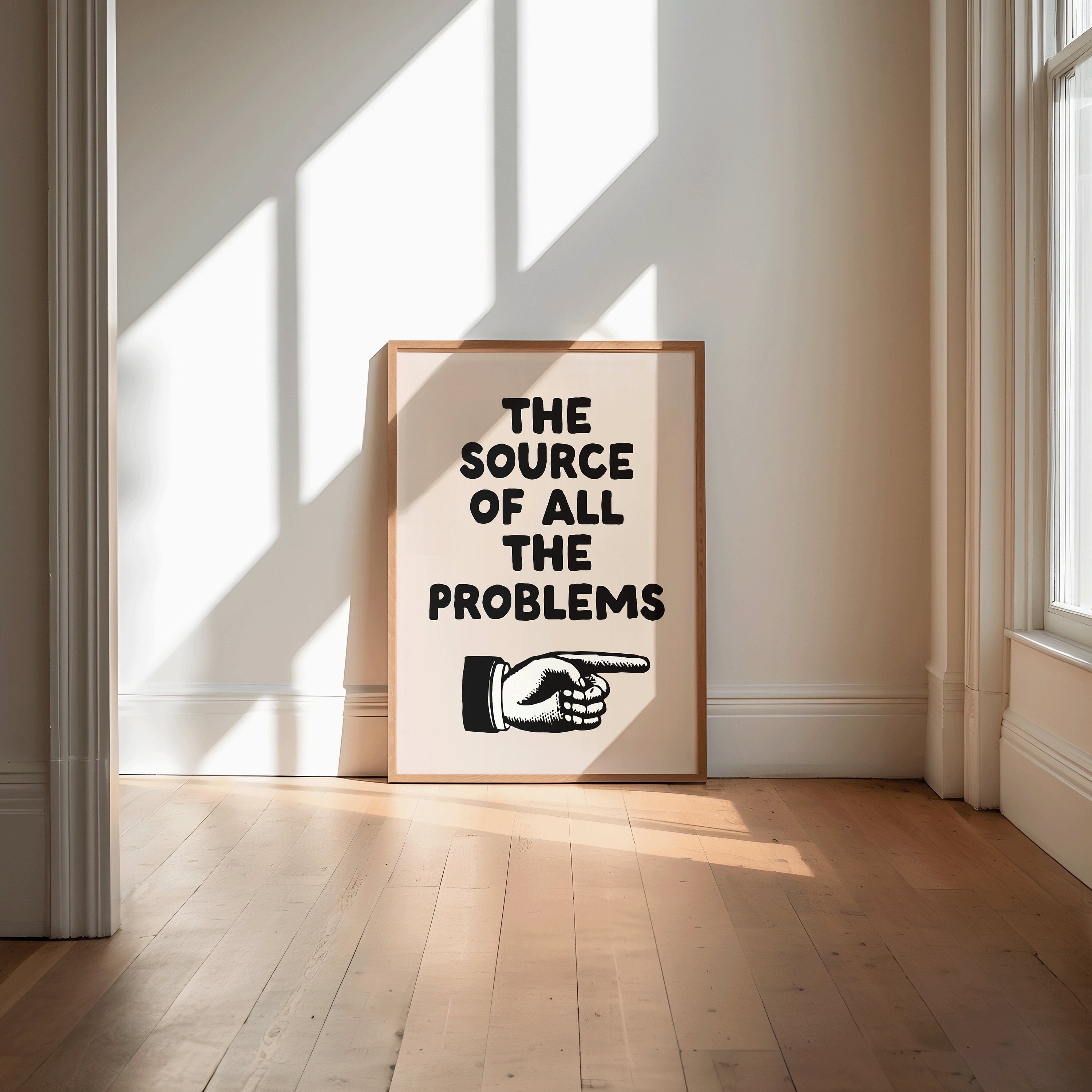 ValCoPo The Source of all the problems Print | Funny typography Poster ...