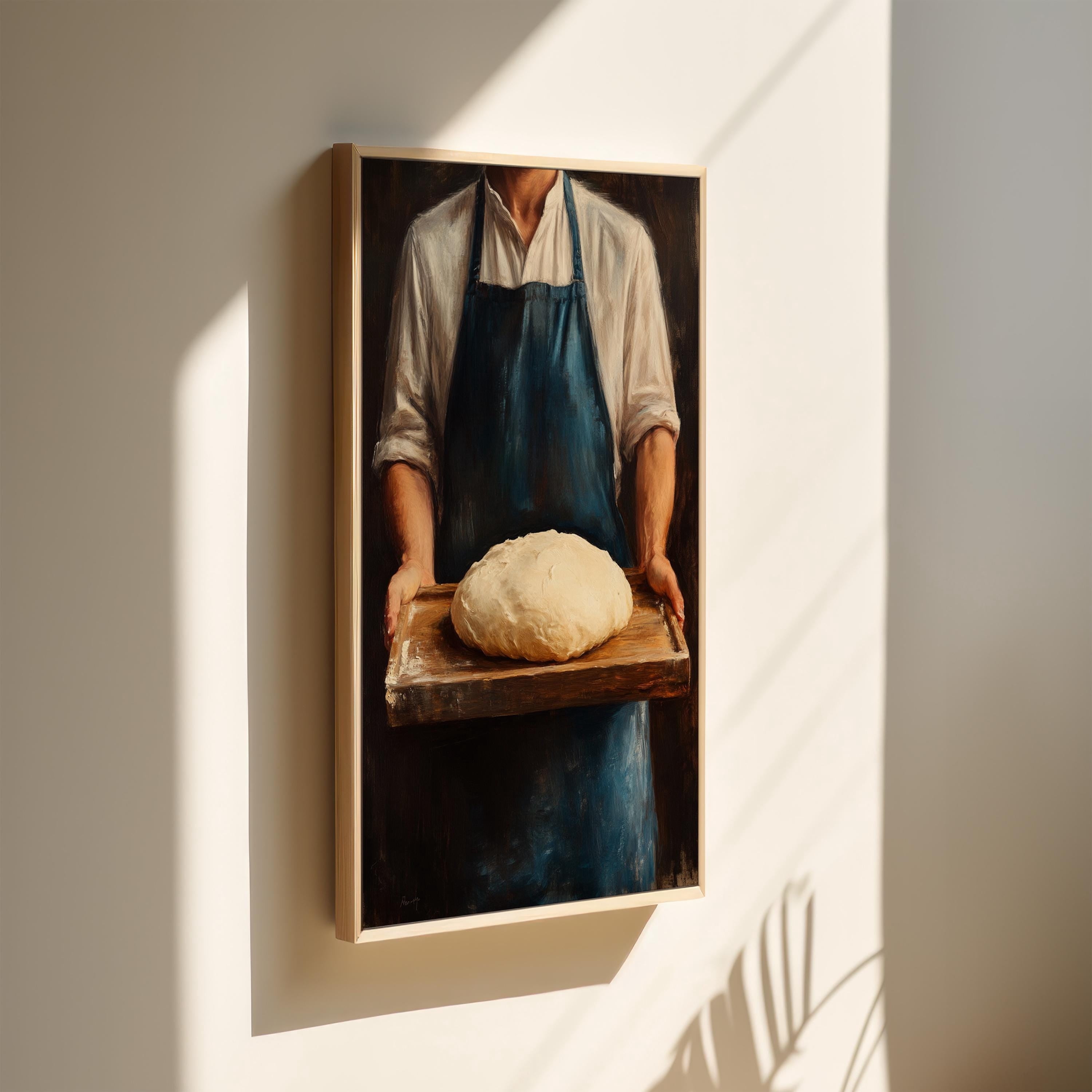ValCoPo Vintage Baker Poster Art, Rustic Kitchen Wall Decor, Bread ...