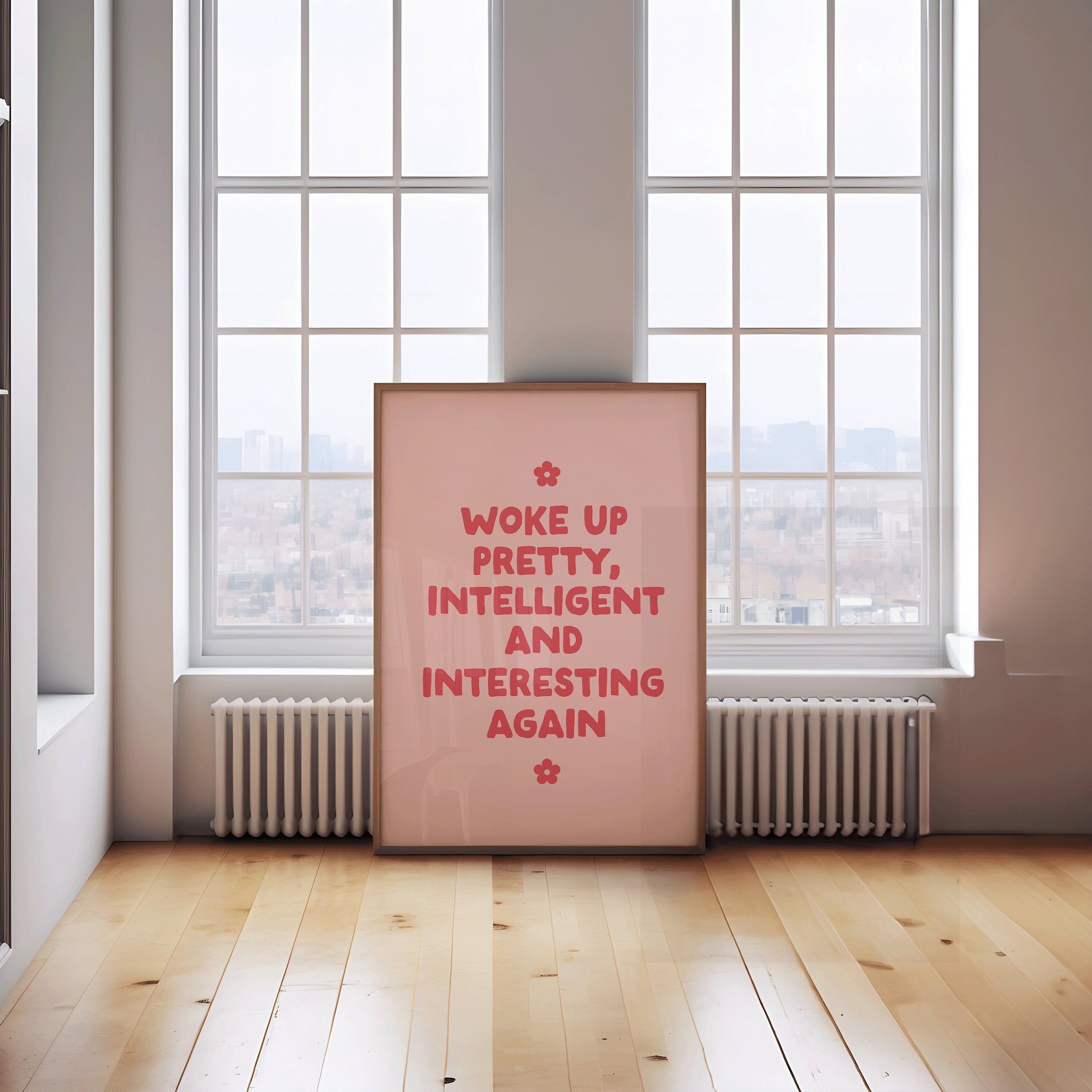 ValCoPo Woke Up Pretty Again Art Print | Funny Pink Hot girl Poster ...