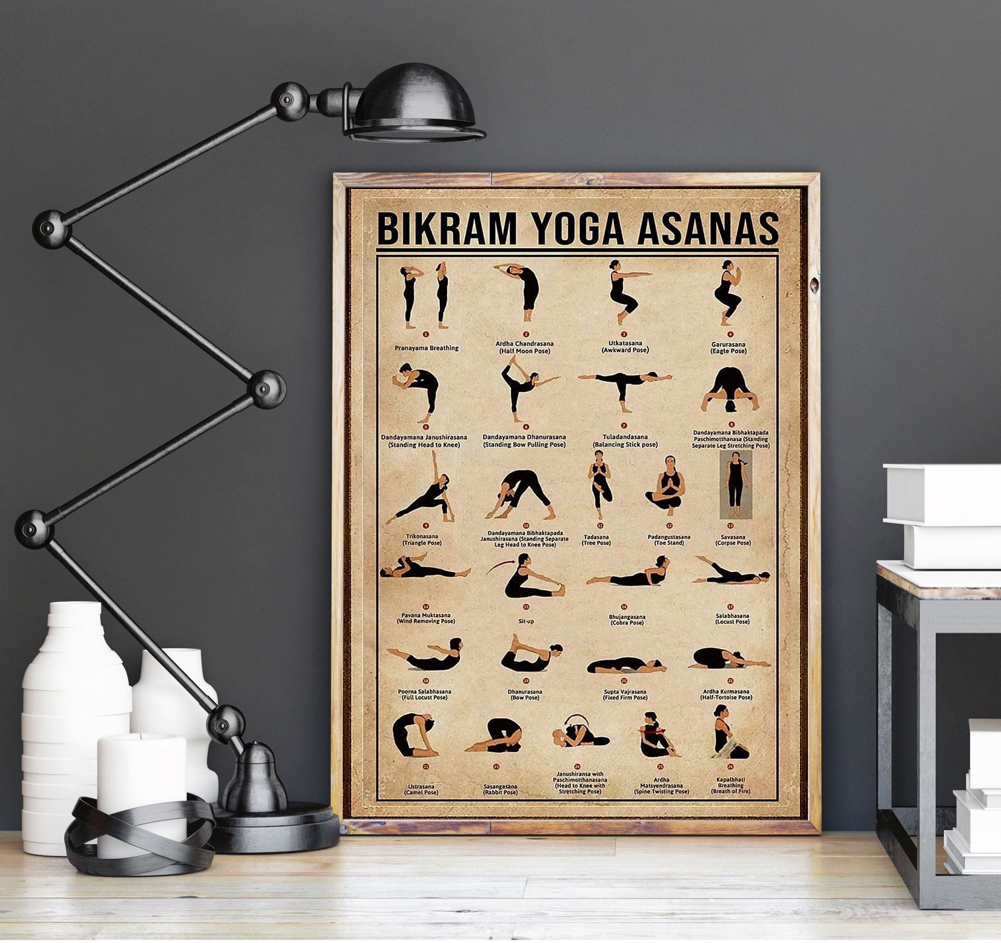 ValCoPo Yoga Poster, Bikram Yoga Asanas, Yoga Prints Poster, Posters ...