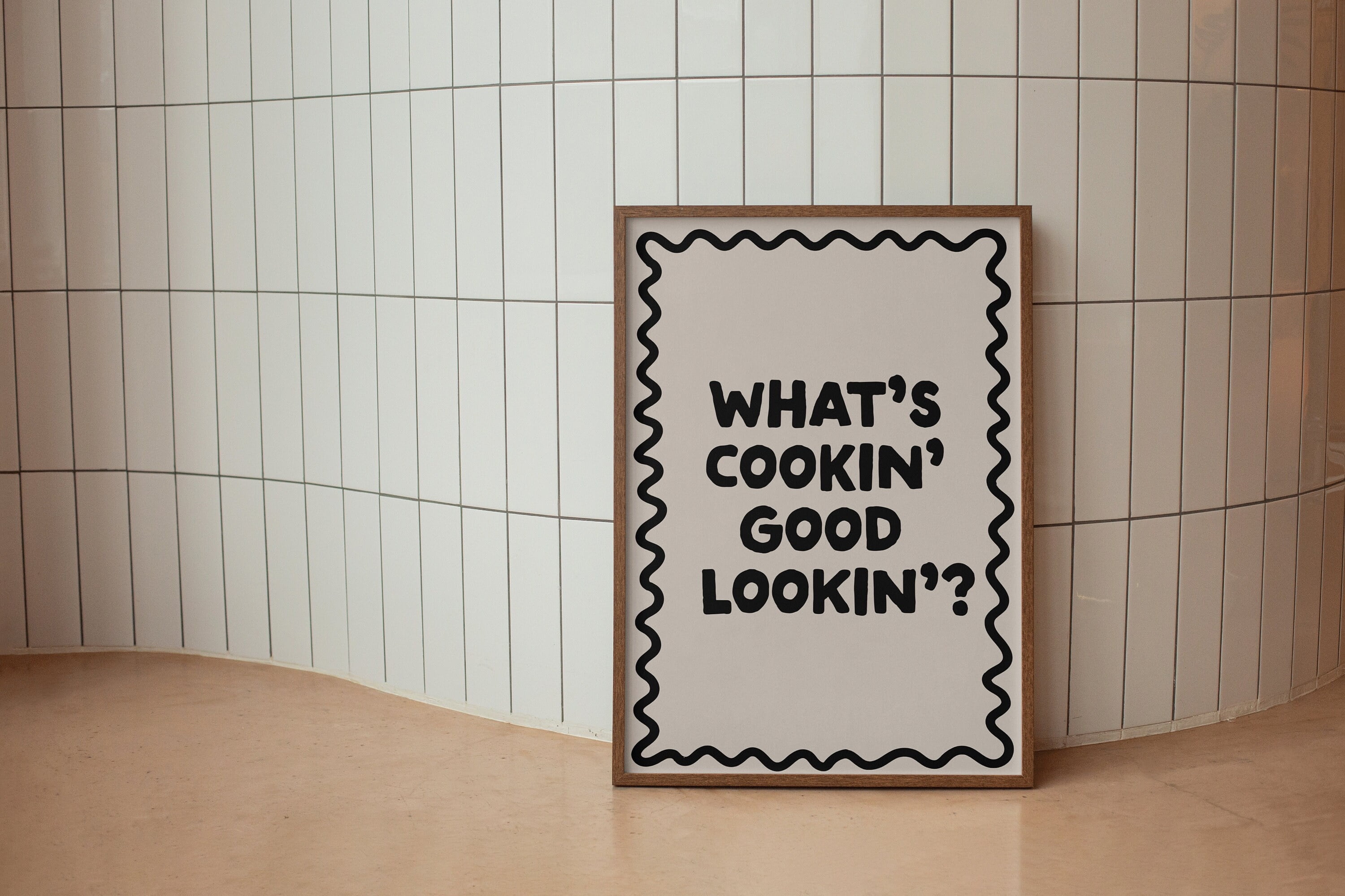 ValCoPo What's cookin good lookin Art Poster | Funny Retro Neutral ...
