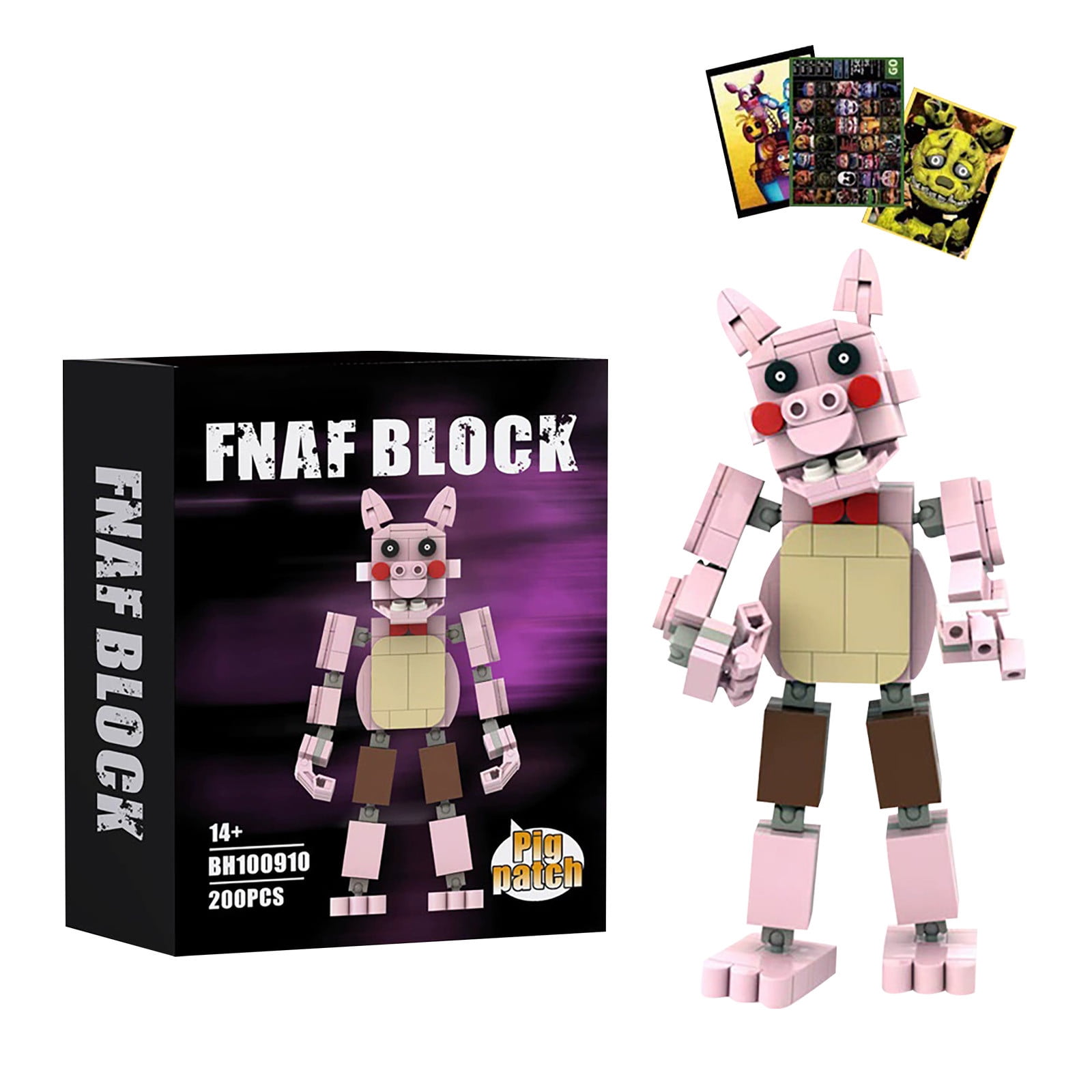 ERETOY Fnaf Action Figures - 7.4" Pigpatch Building Block Toy Five ...