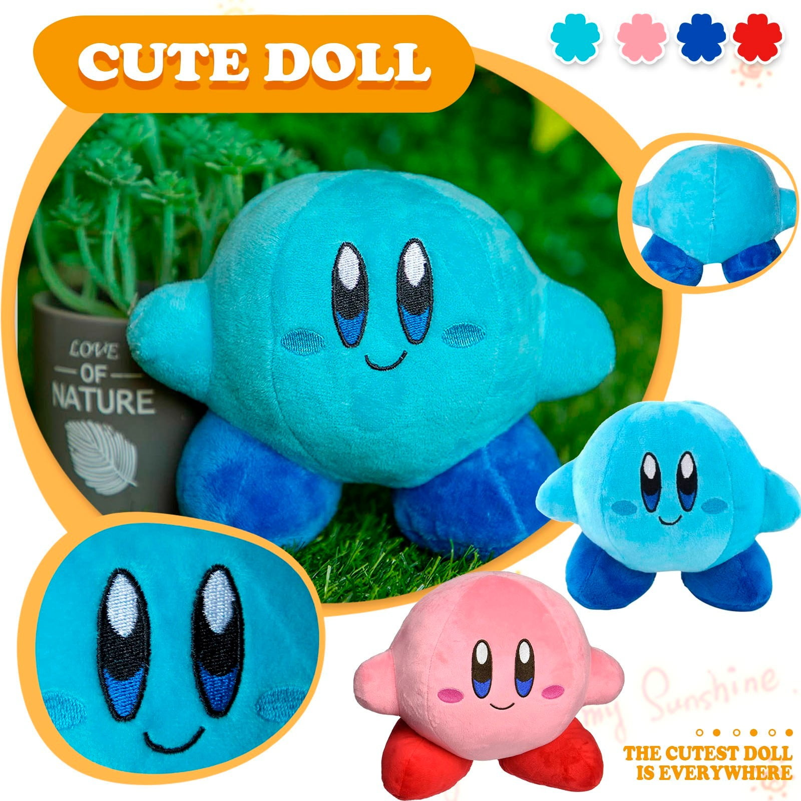 ERETOY Kirby Plush & Stuffed Animal Toys - 6.69" Lovely Kirby Stuff ...