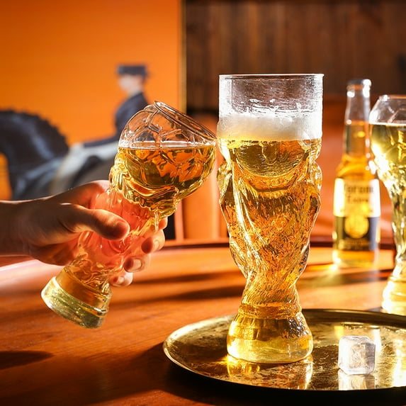 ValHome World--Cup Trophy Beer Glass - 12oz Soccer Champion Style Large ...