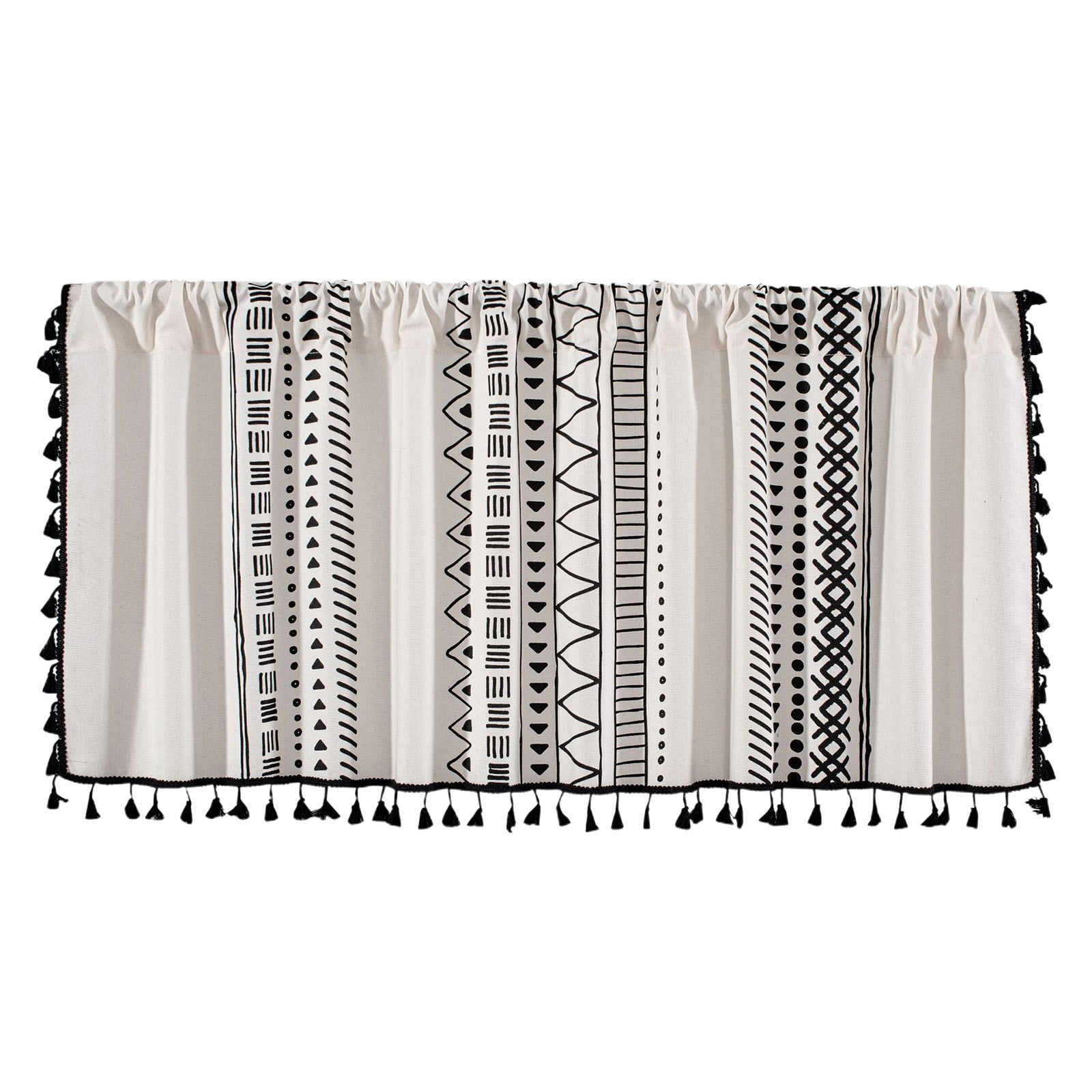 Valance Curtain Striped Valance for Windows Blackout Kitchen Curtain ...