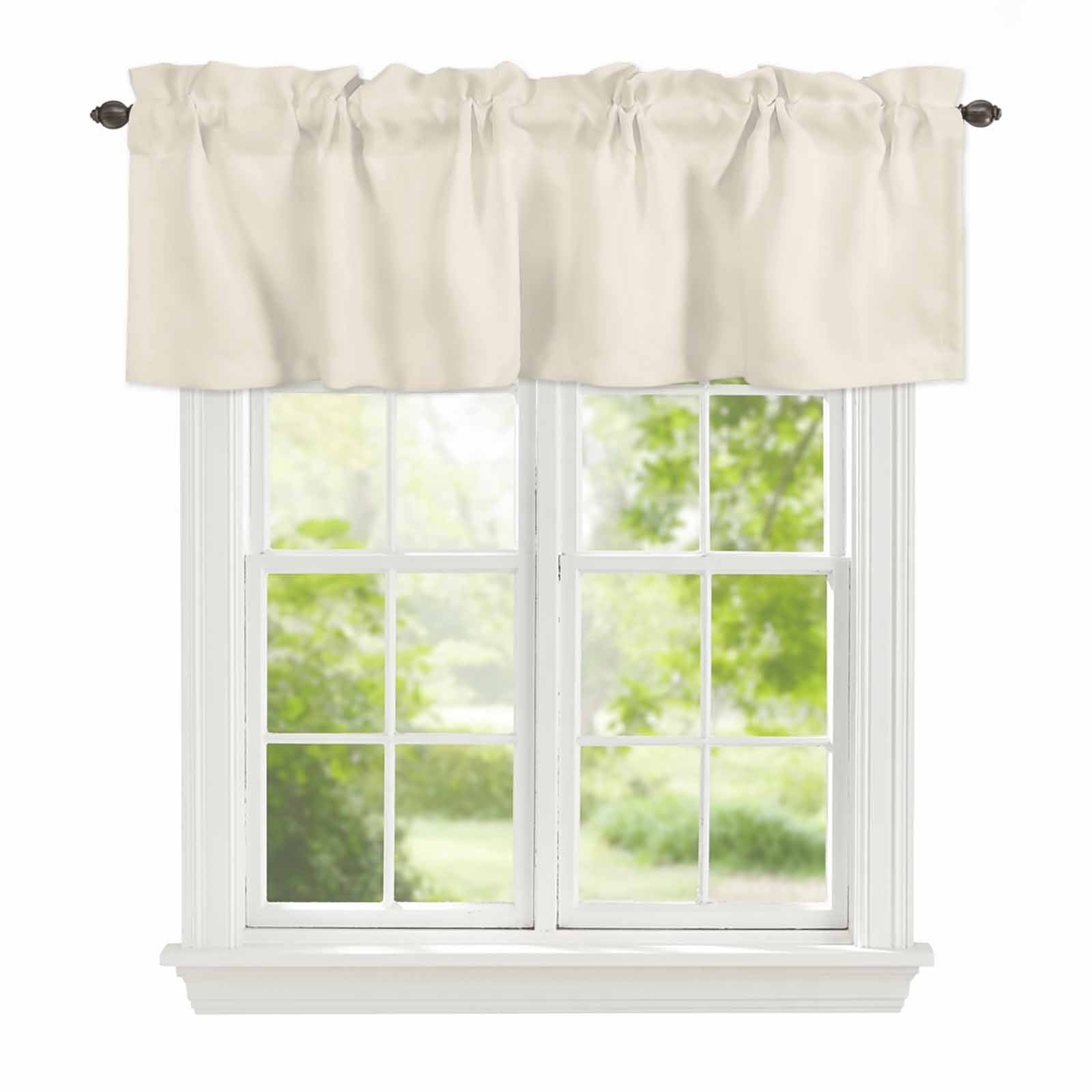 Valance Curtains for Windows Cream Kitchen Curtians Window Treatment ...