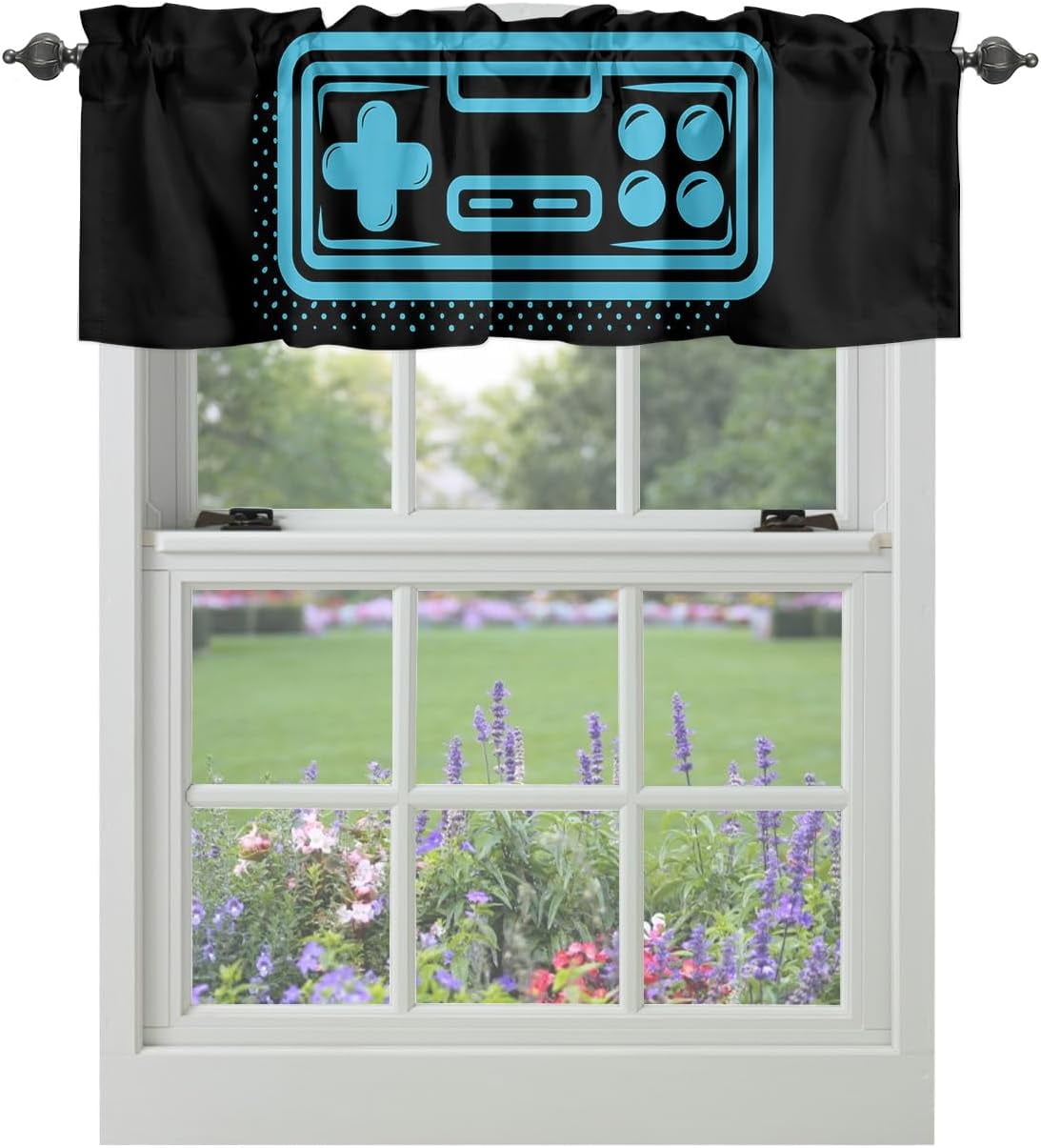 Valance Curtains for Windows Video Games Controller Window Treatment ...
