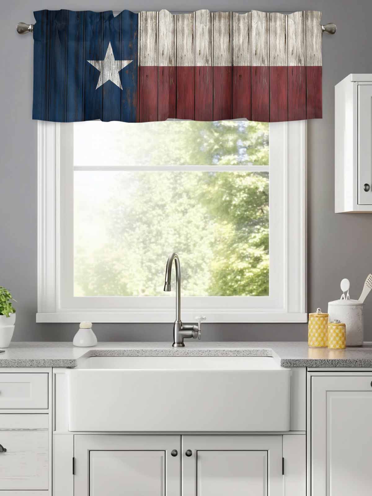 Valance for Windows,Independence Day USA State Flag Star Valances ...