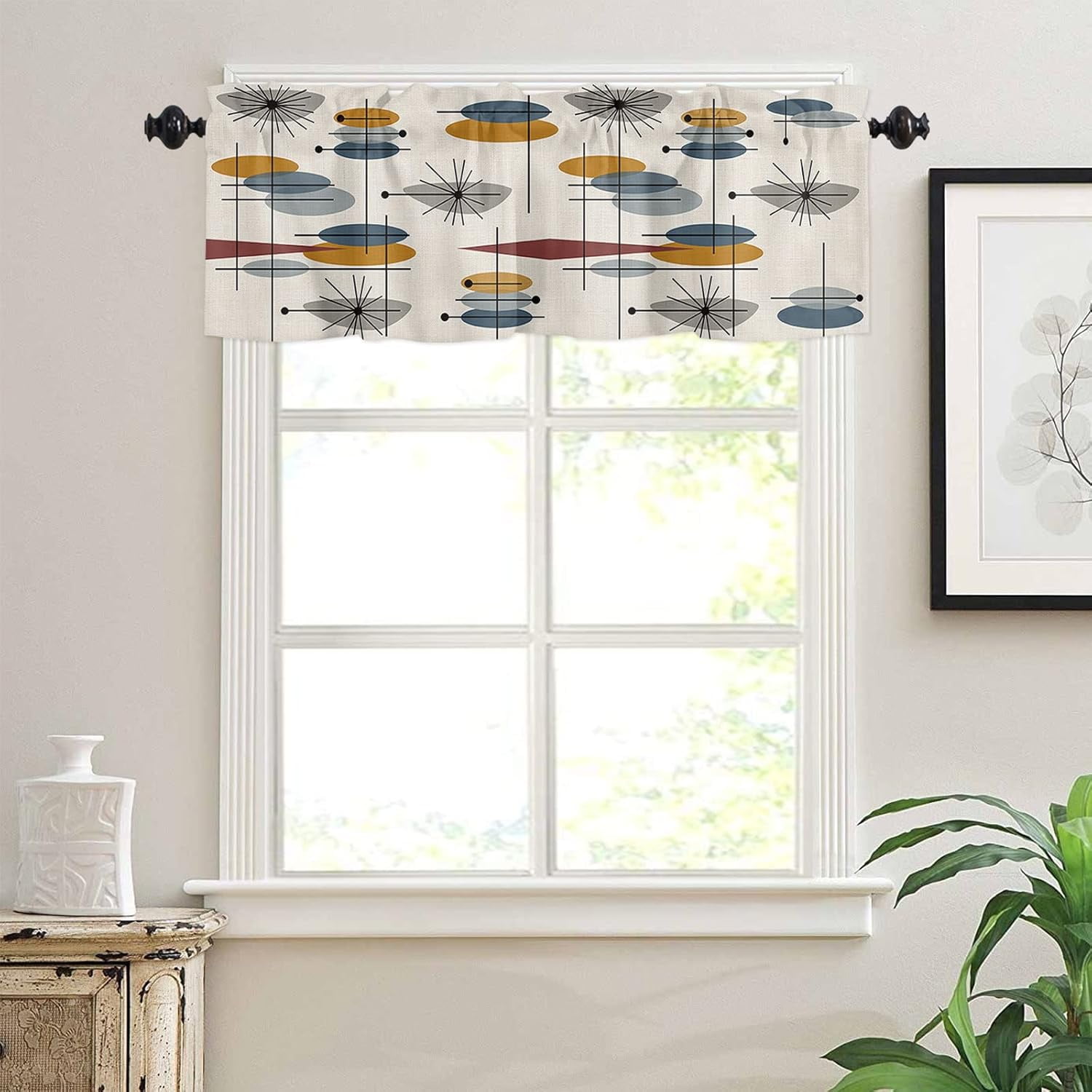 Valance for Windows/Kitchen/Living Room Decor, Aesthetic Art Valances ...