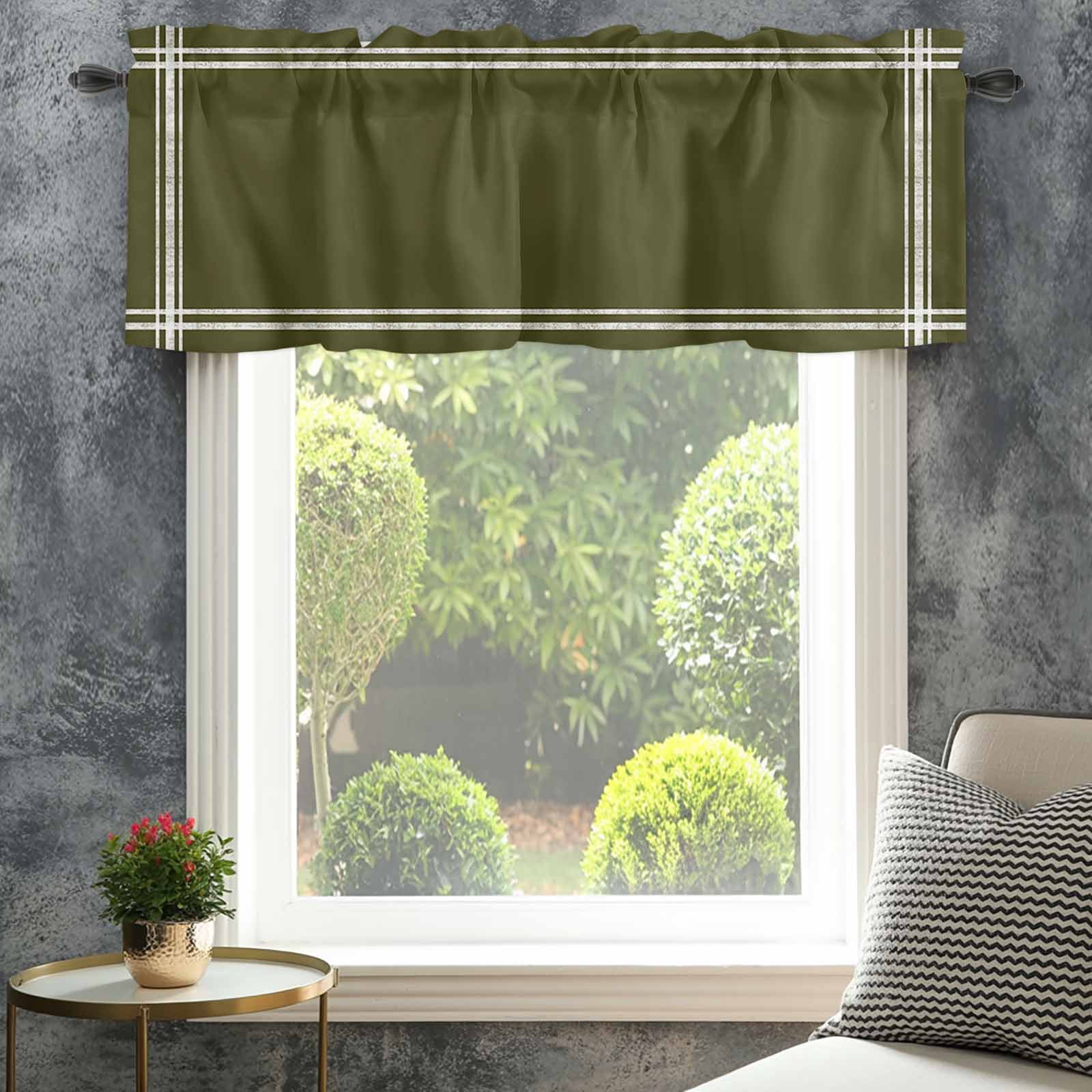 Valance for Windows,Minimalist Art Solid Color Valances Curtain Rod ...