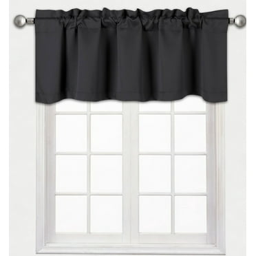 2 Pack Black Geometric Valance for Window Boho Lines White Modern ...