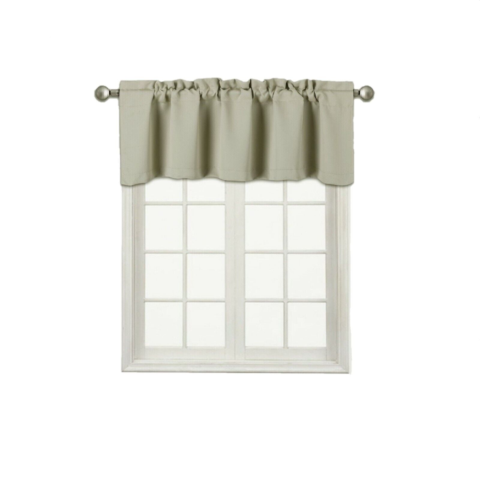Valance curtain blackout thermal unlined TVLO ivory valance for kitchen ...