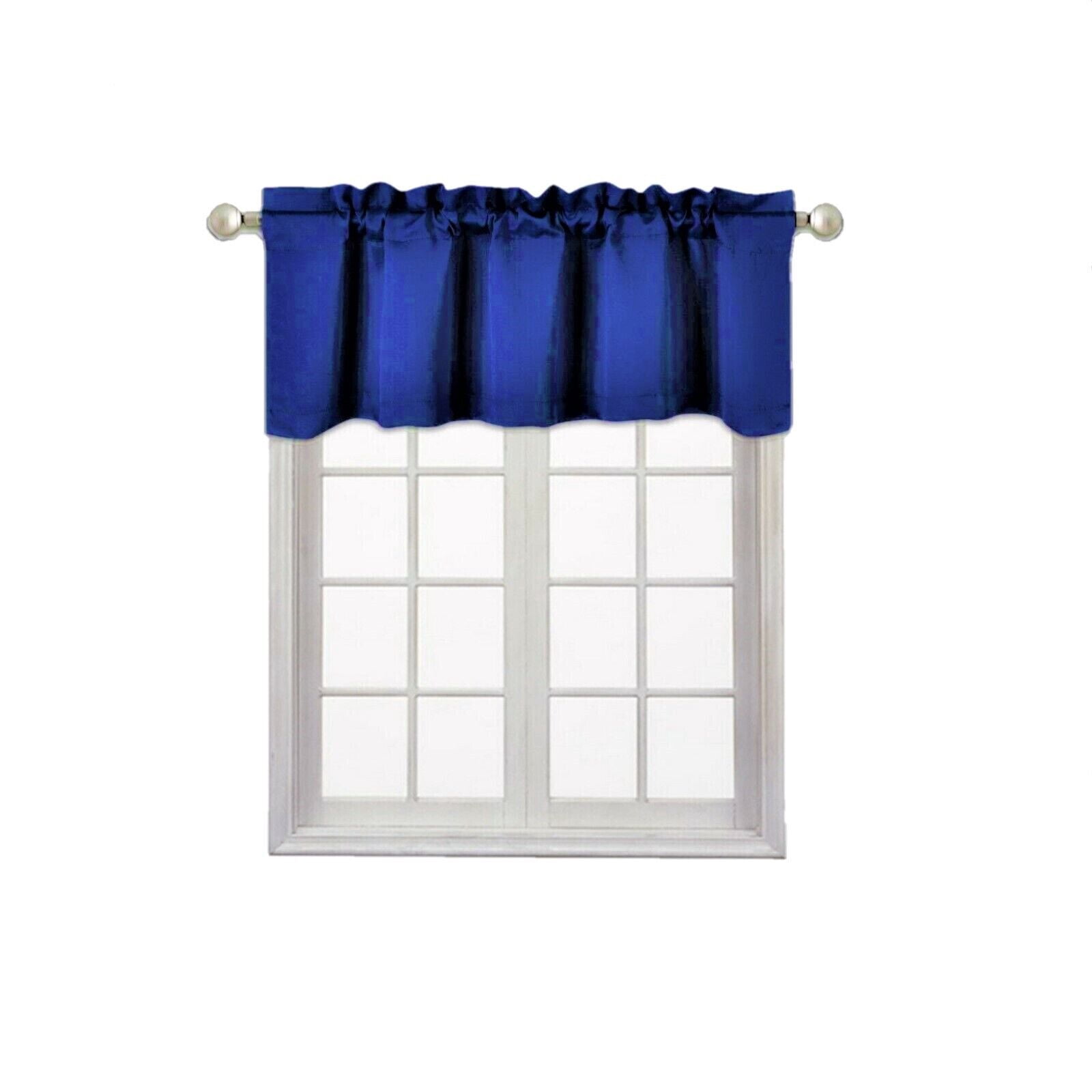 Valance curtain blackout thermal unlined TVLO royal blue valance for ...