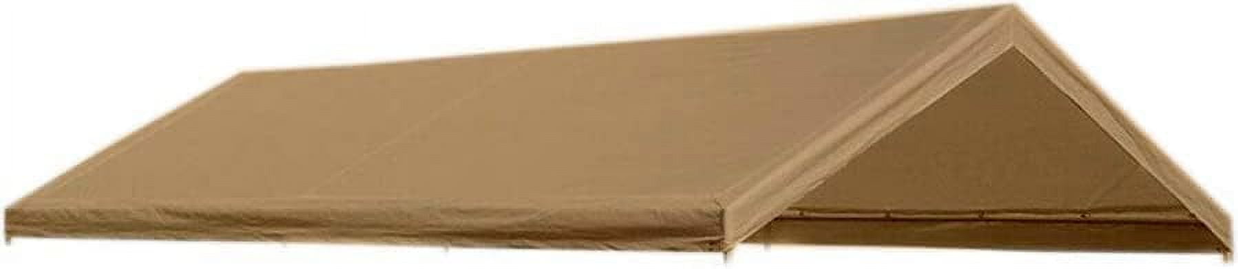 Valanced Beige Canopy Replacement Cover Top Roof Tarp Top for Canopy ...