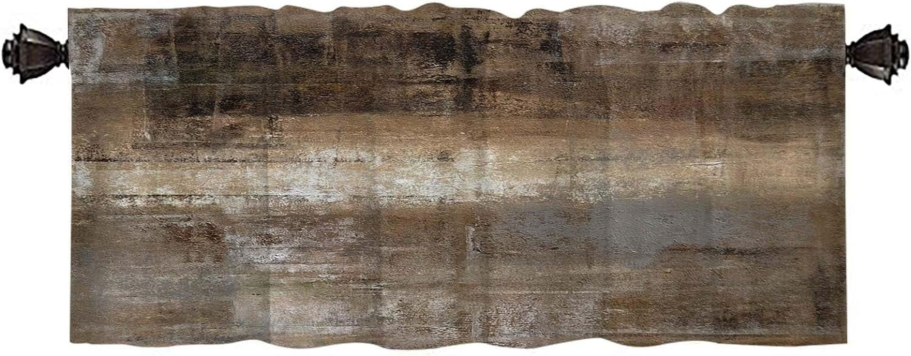 Valances Window Treatments Abstract Brown Window Valances 18x52 Inch ...