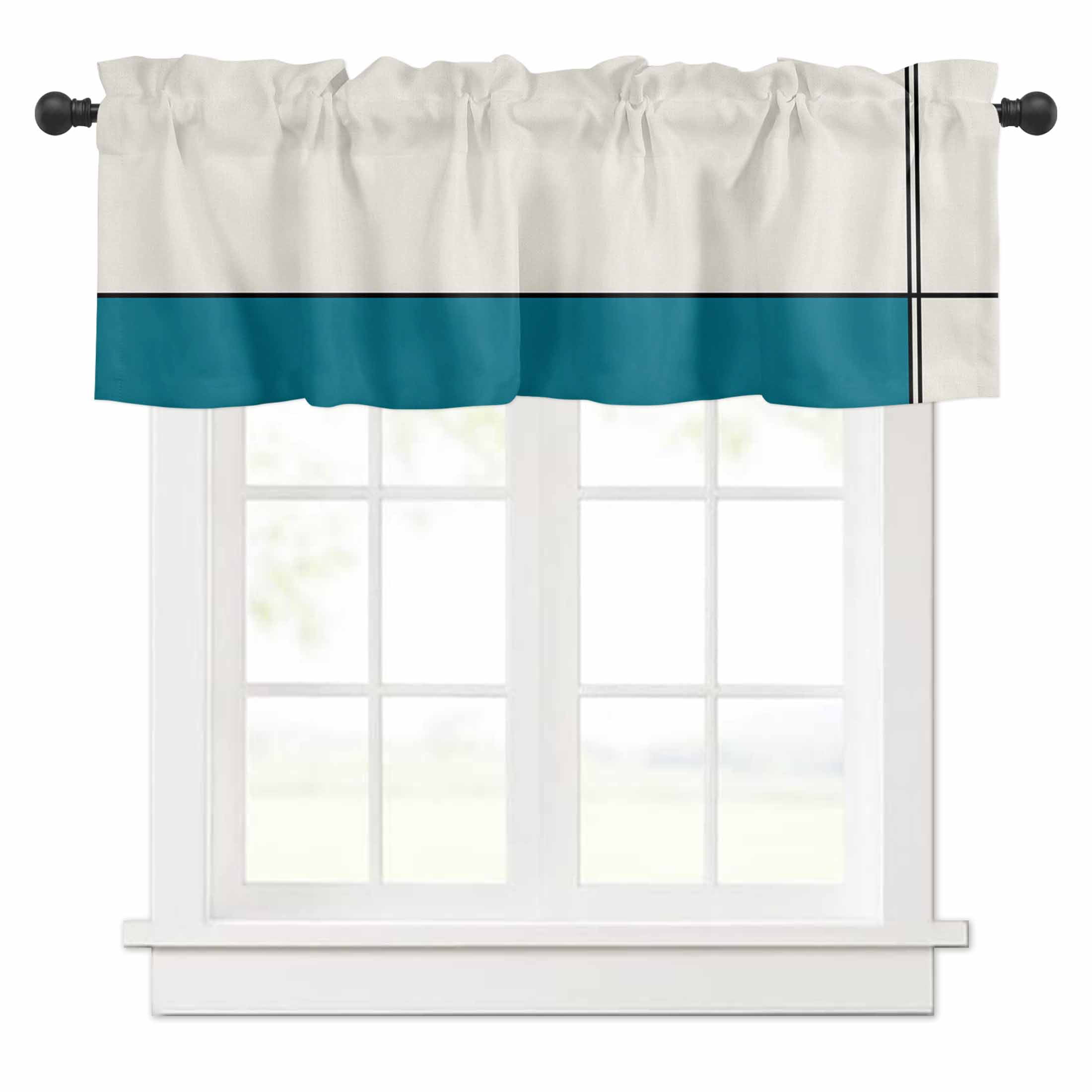Valances for Windows Abstract Lines Window Valances Rod Pocket Modern ...