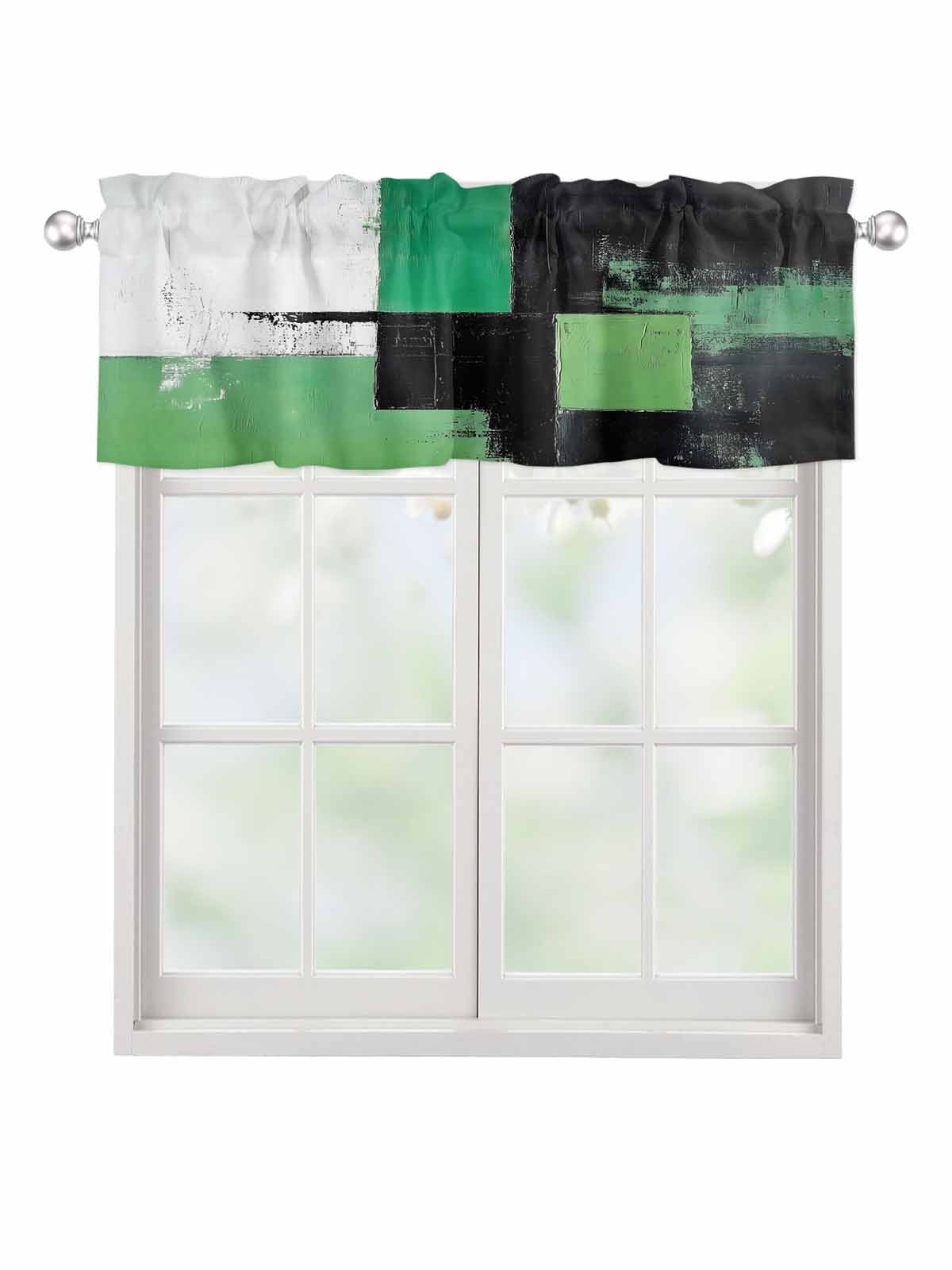 Valances for Windows Abstract Street Art Rod Pocket Cafe Window ...