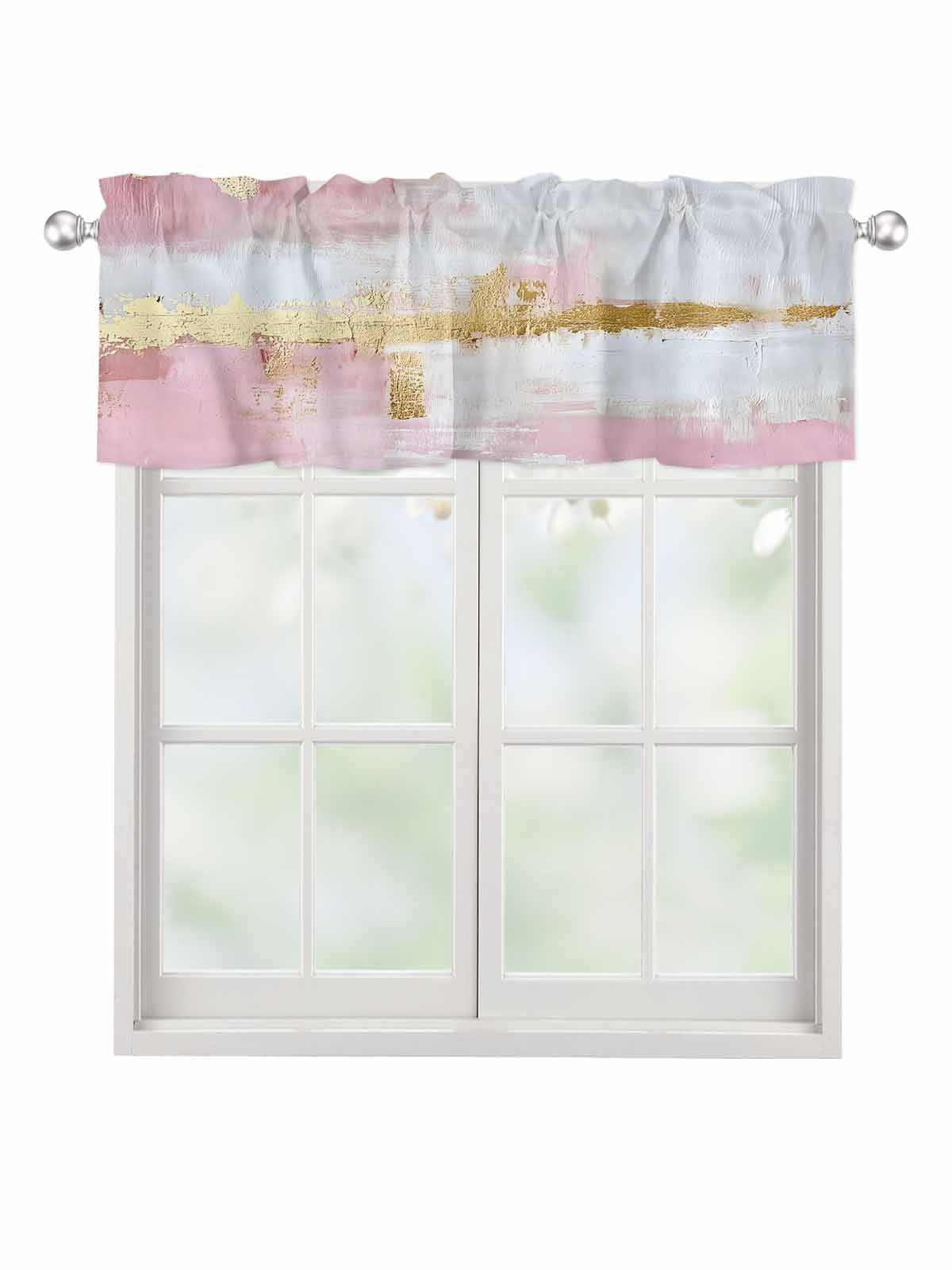 Valances for Windows Abstract Street Art Rod Pocket Cafe Window ...