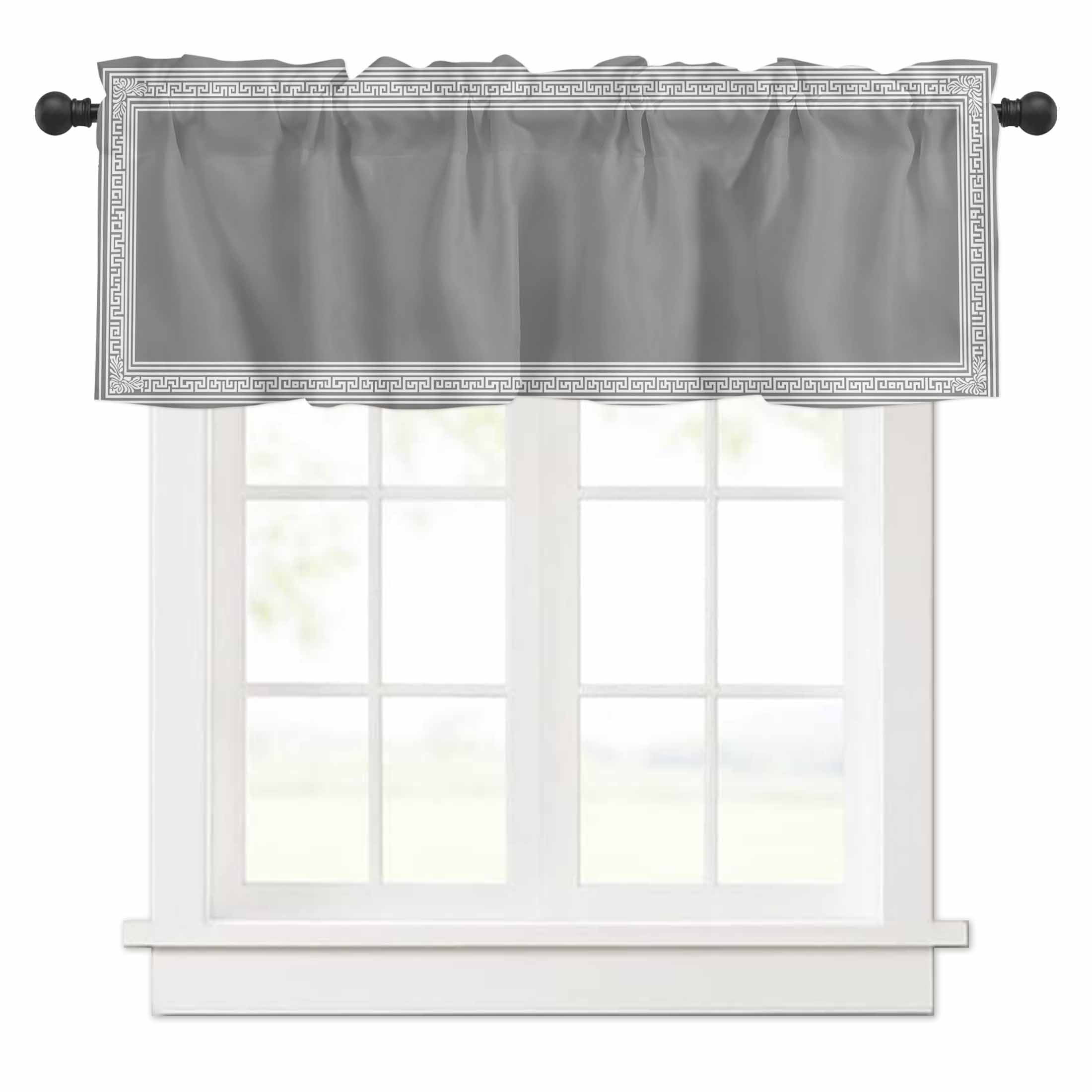 Valances for Windows Geometric Greek Key Design Window Valances Rod ...