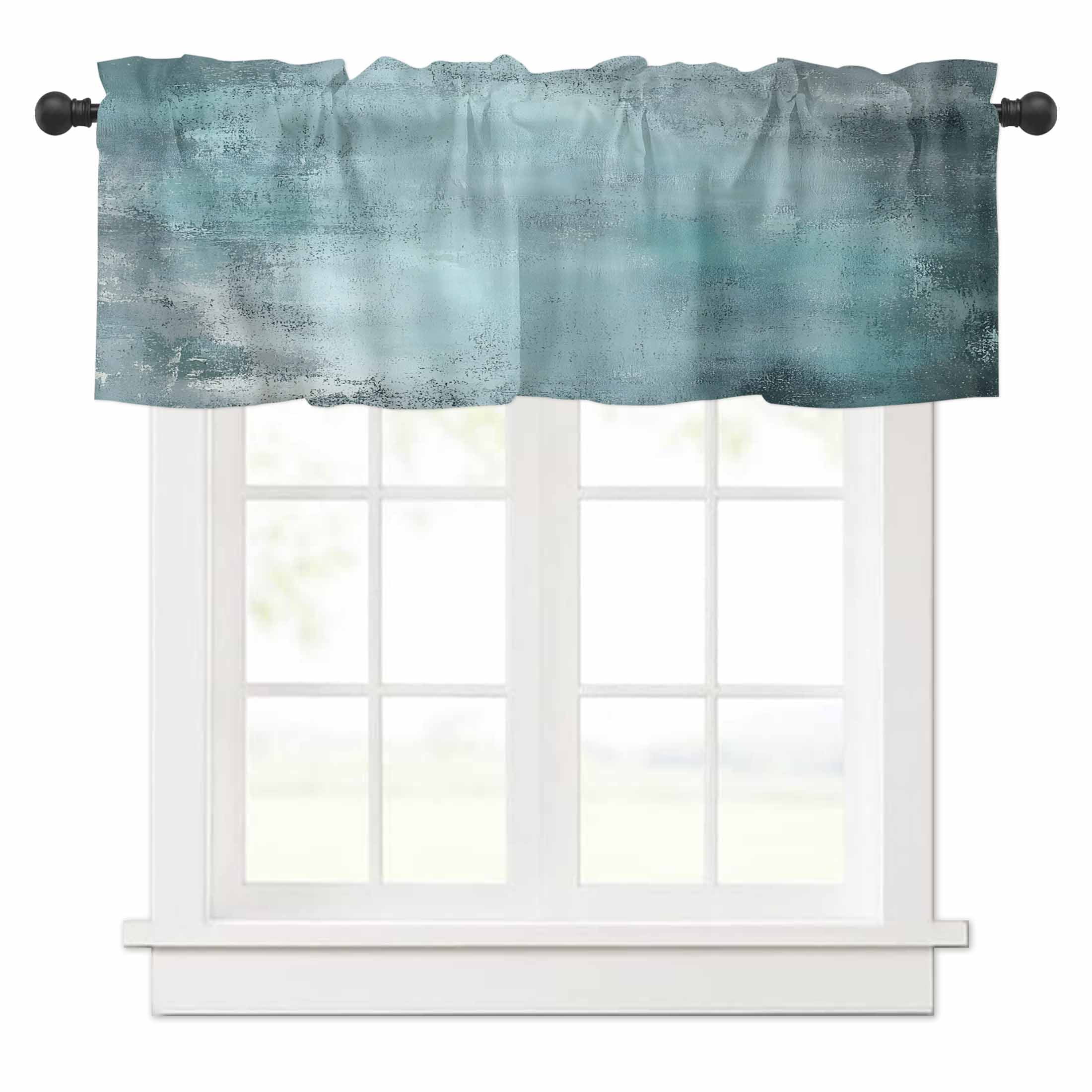 Valances for Windows Graffiti Effects Modern Art Vintage Green ...