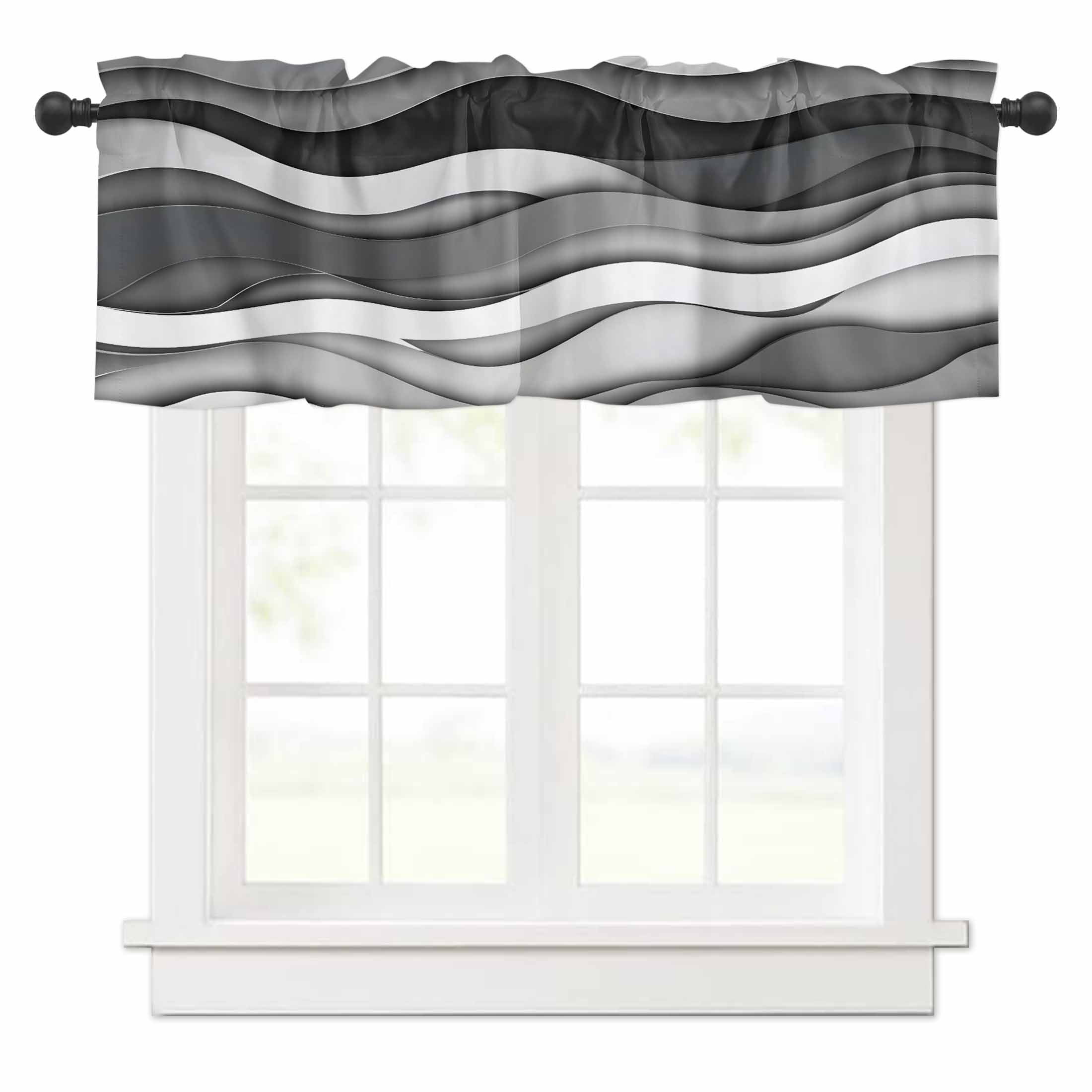 Valances for Windows Gray Ombre Grey White Gradient Abstract Geometric ...