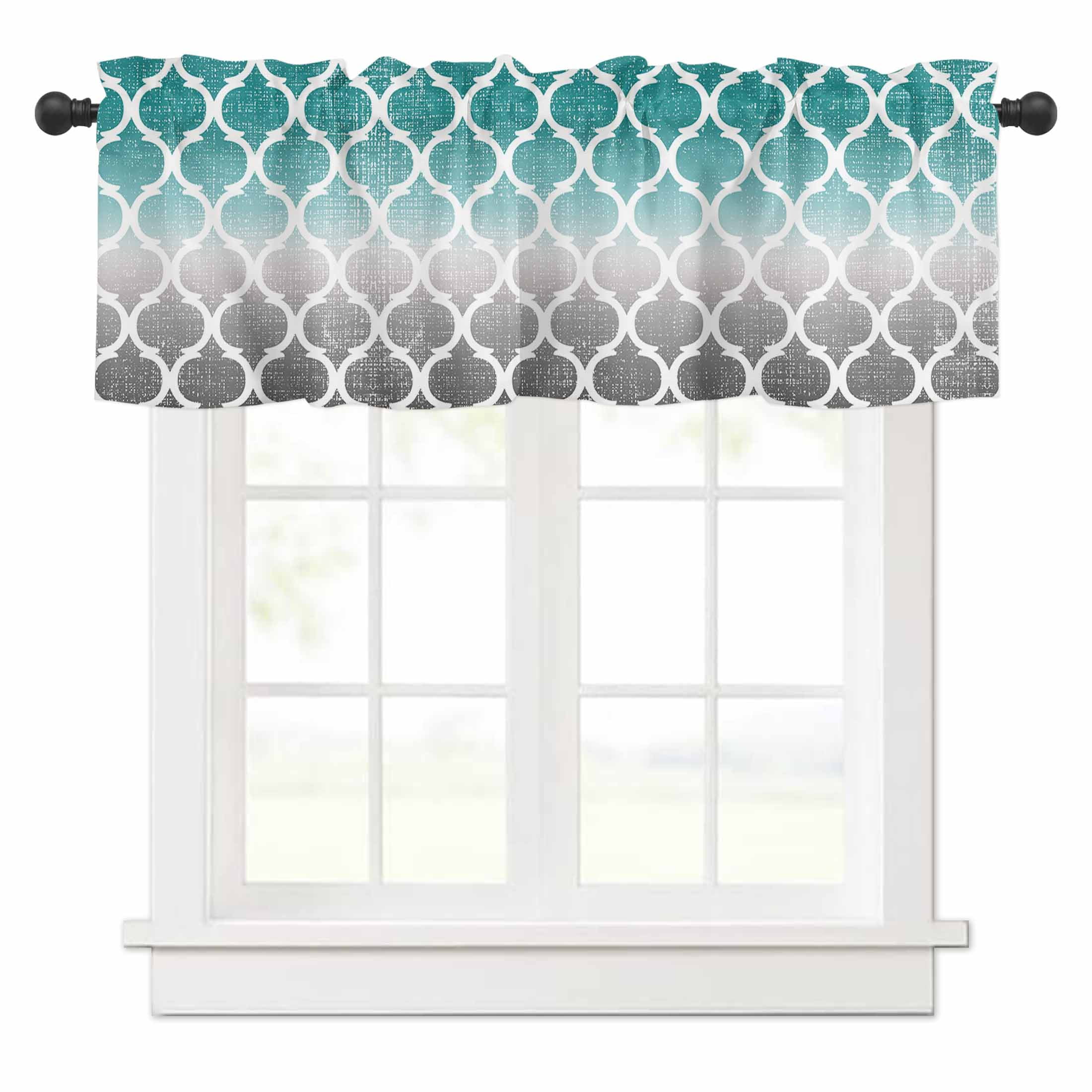 Valances for Windows Green and Gray Ombre Gradient Window Valances Rod ...