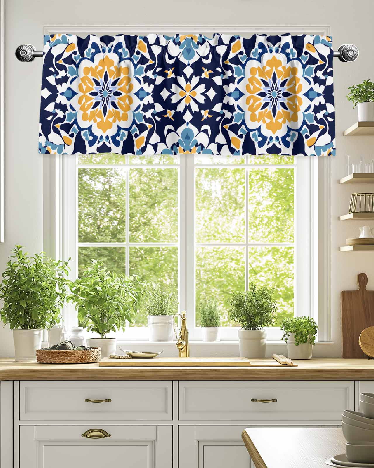 Valances for Windows Morocco Retro Decoration 4 Valance Rod Pocket ...