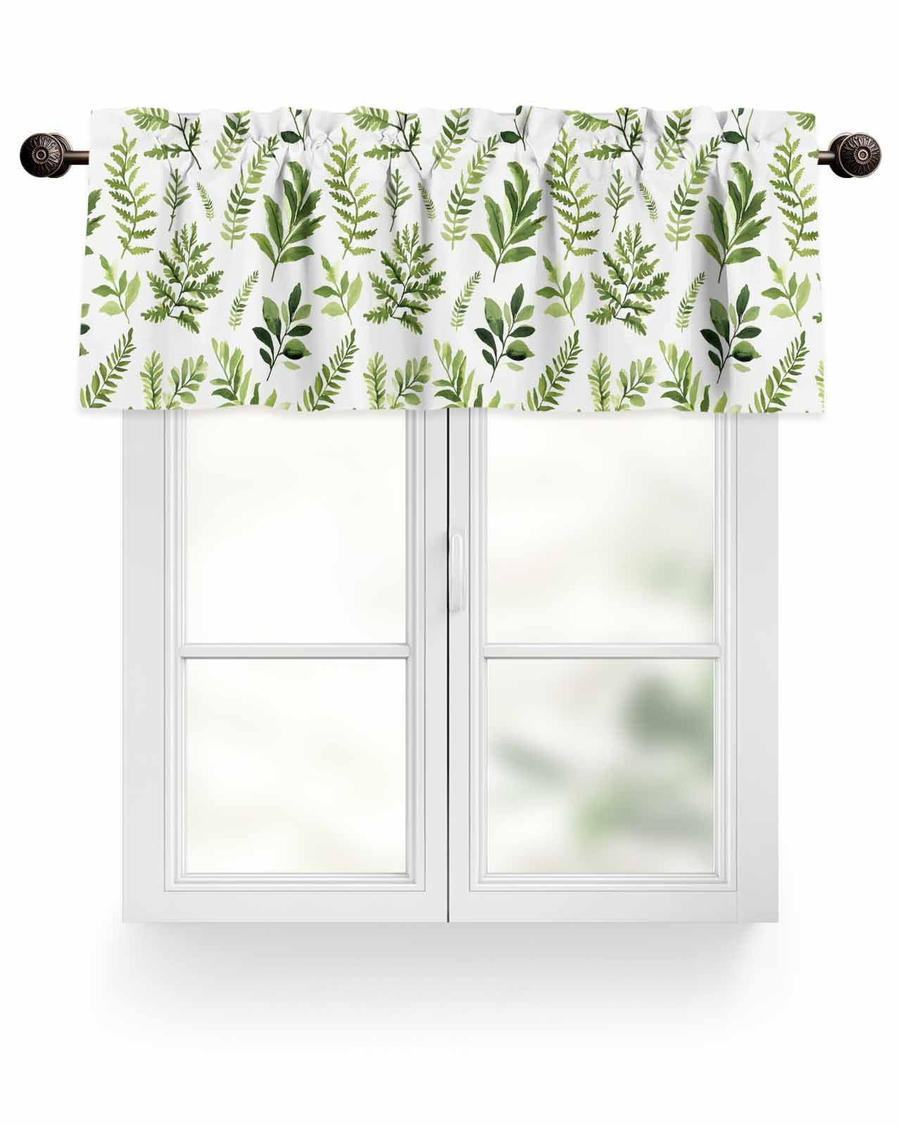 Valances for Windows Spring Leaves Sage Green Leaf Spring Plant ...
