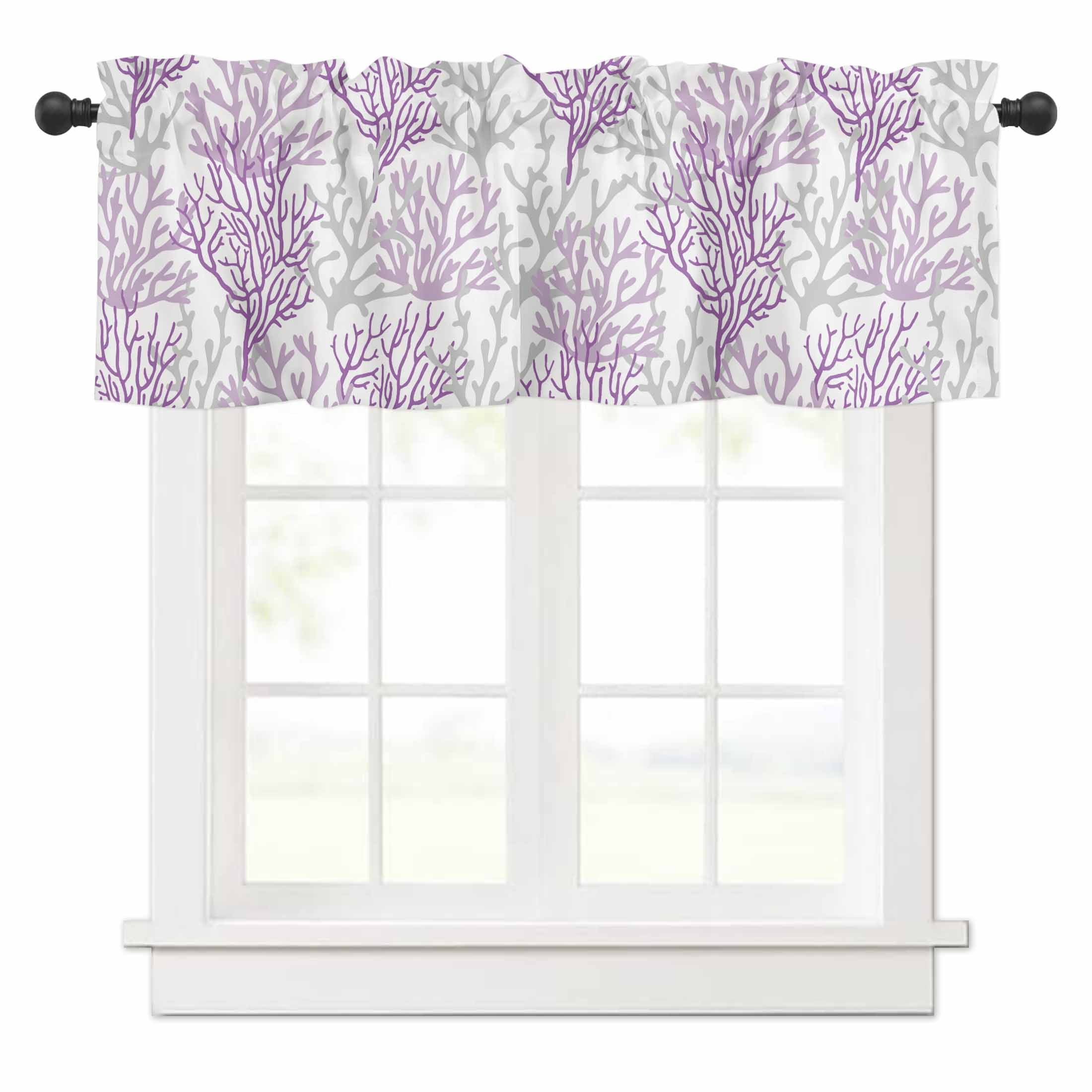 Valances for Windows Summer Gradient Pink Purple Ocean Coral Sea ...