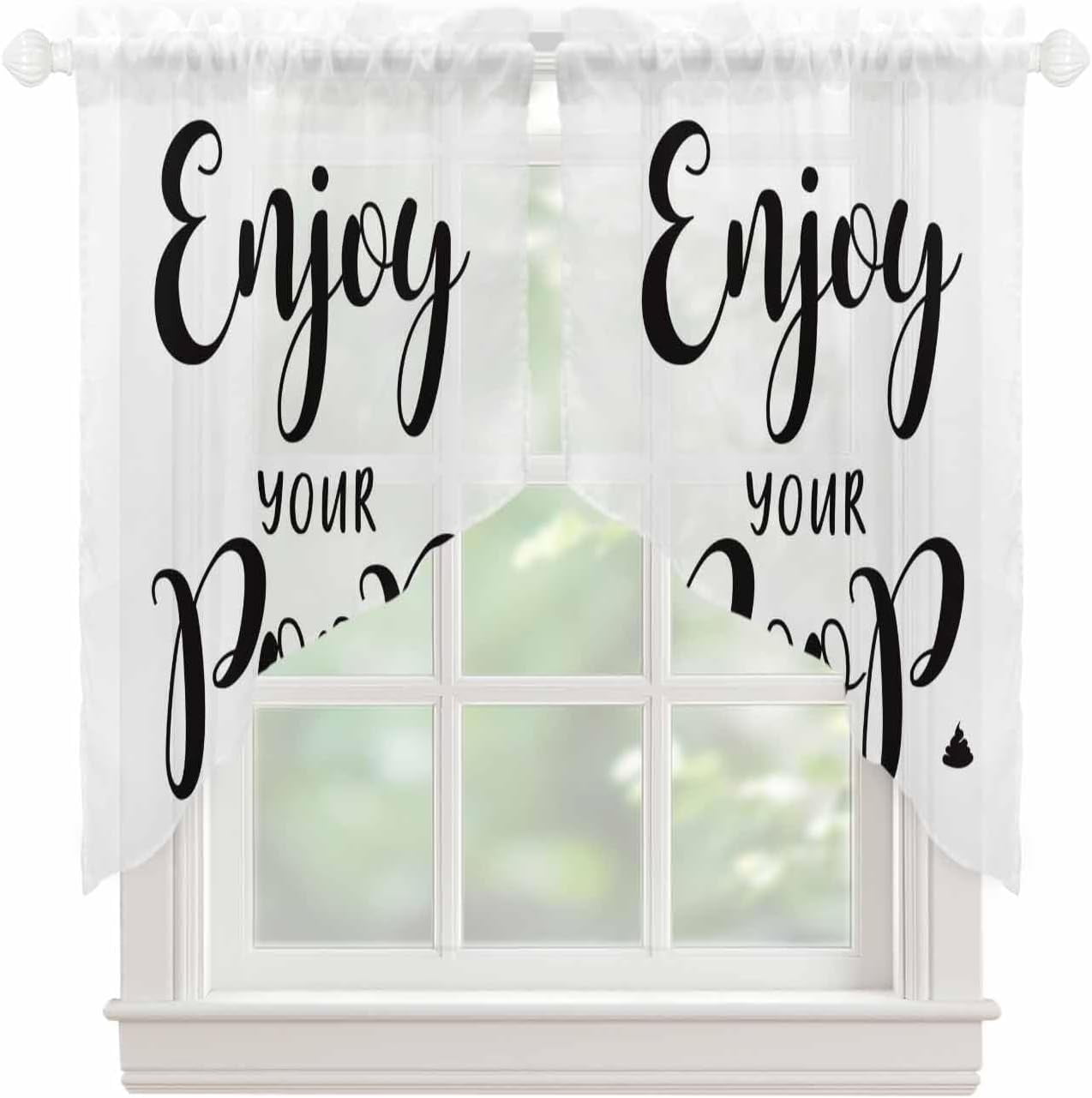 Valances for Windows Dragonfly Crown Semi Sheer Valance Curtains Voile ...