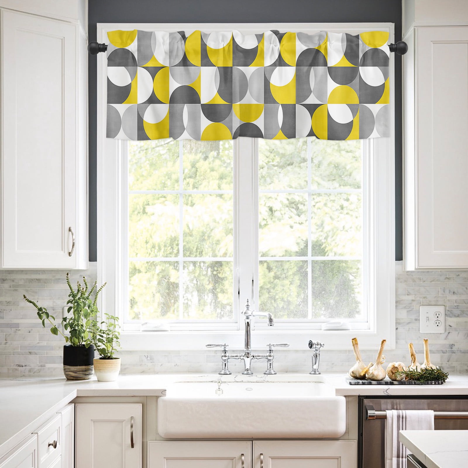 Valances for Windows Kitchen Living Room Small Window Valance Vintage ...