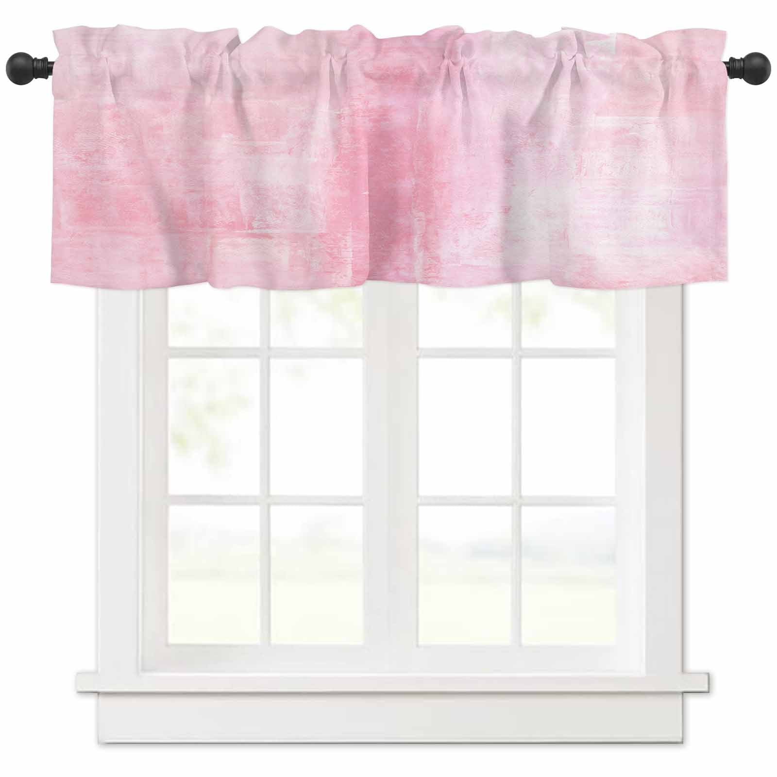 Valances for Windows, Pink Light Filtering Window Valance Curtains for ...